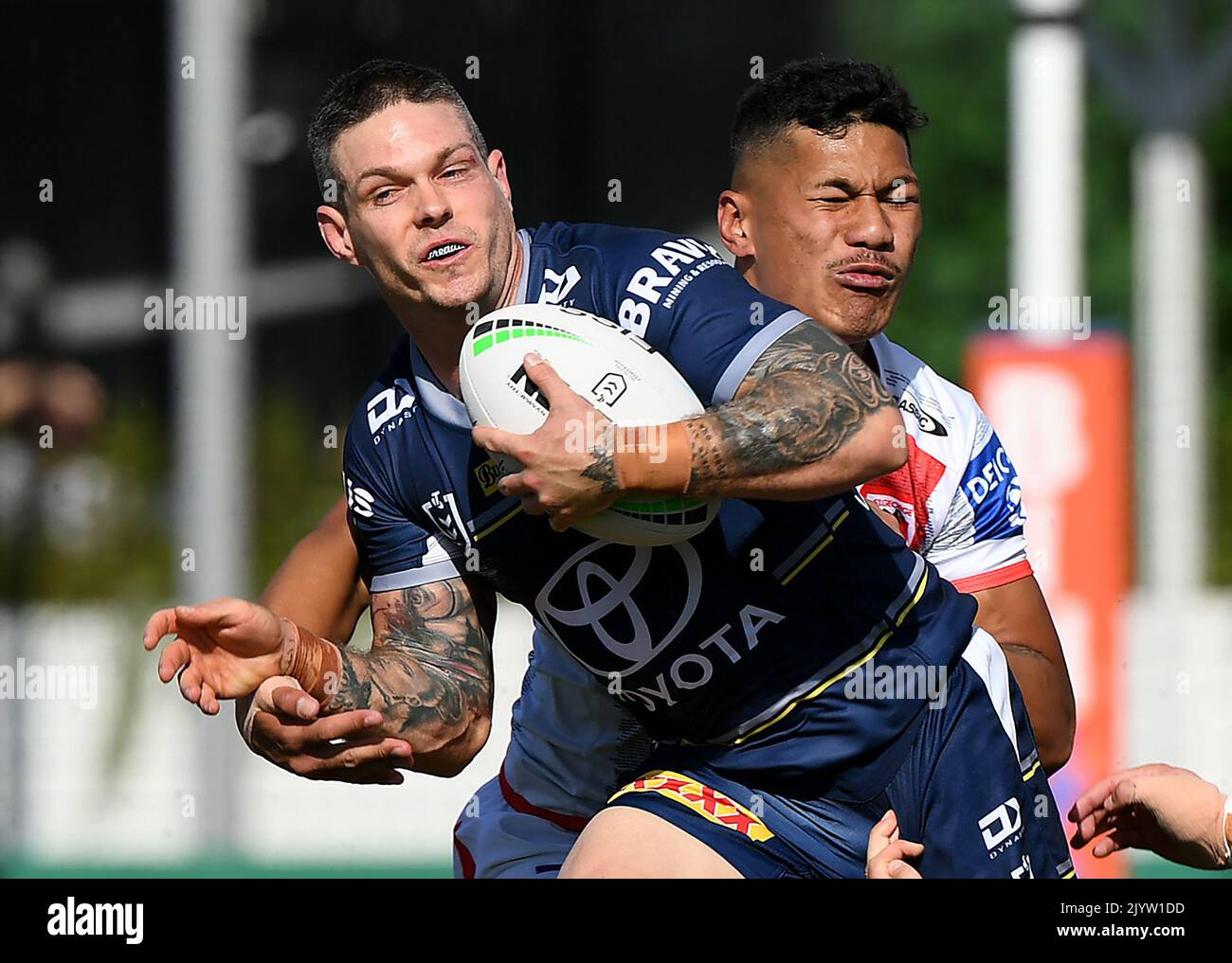 Ben Hampton of the Cowboys during the Round 24 NRL match between the St ...