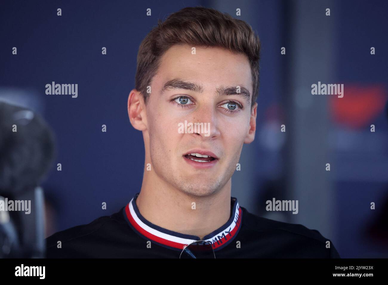George Russell of Mercedes AMG Petronas F1 Team attends the Drivers ...