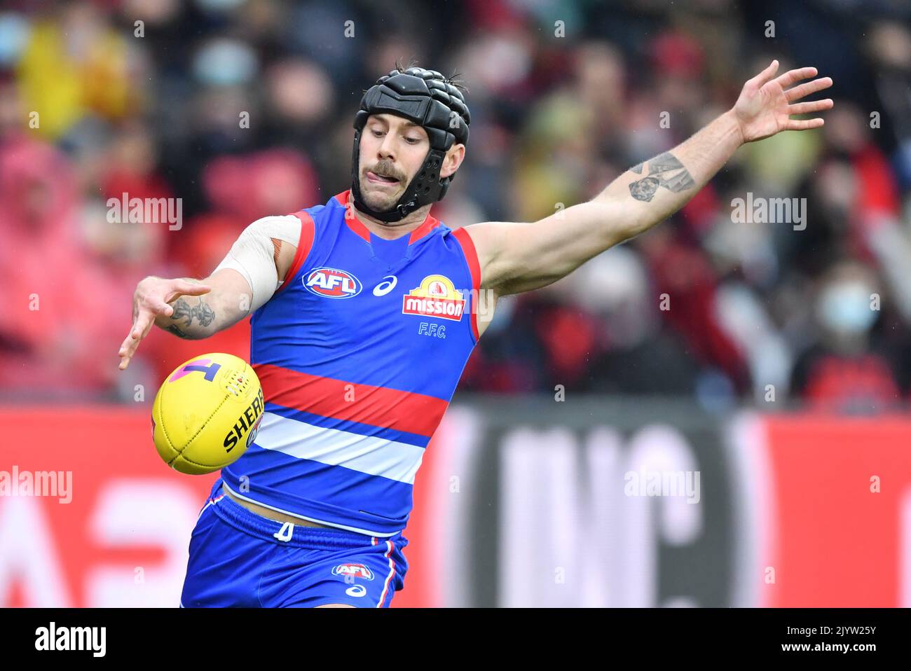 Caleb Daniel of the Bulldogs in action during the AFL Elimination Final ...