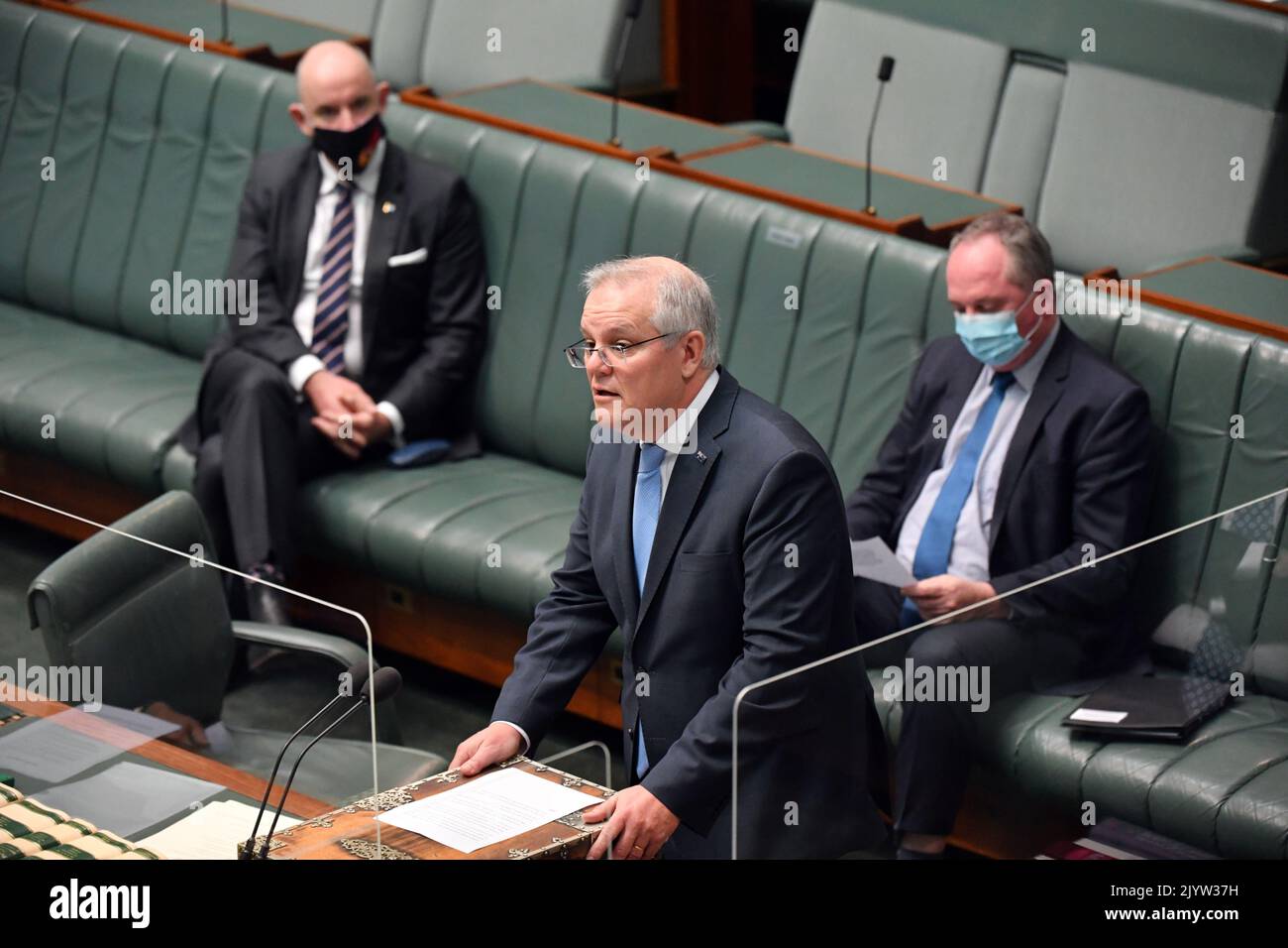 Prime Minister Scott Morrison speaks on the 70th anniversary of the ...