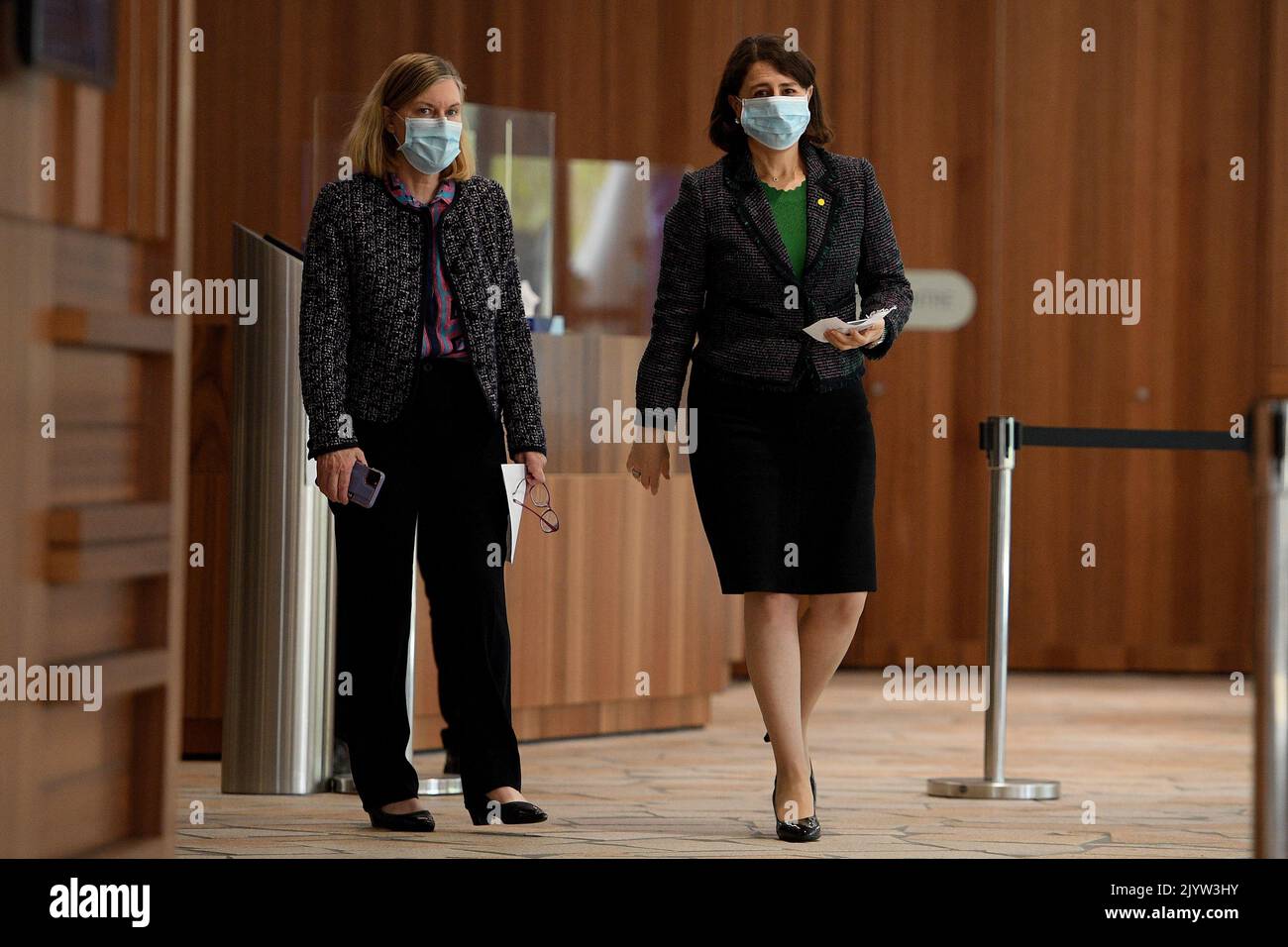 NSW Premier Gladys Berejiklian (right) and Chief Health Officer Dr ...