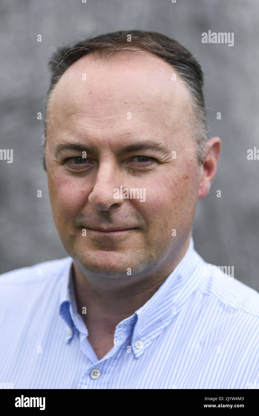 Citadel Group CEO Mark McConnell poses for photographs in Canberra ...