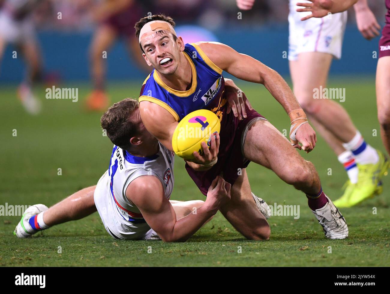 Jarryd Lyons of the Lions during the AFL First Semi Final match between ...