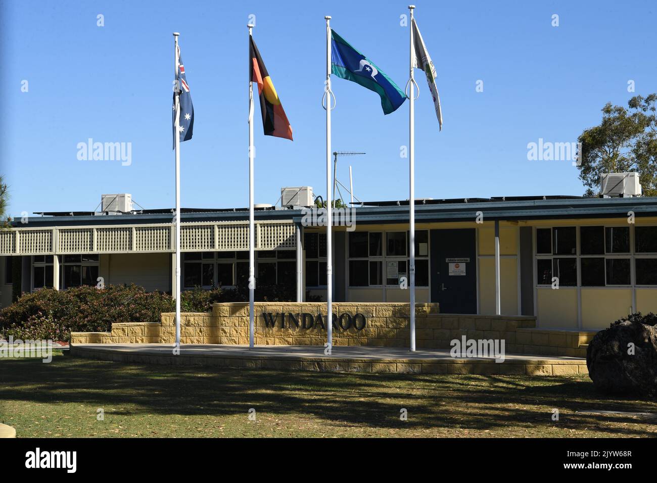 A closed Windaroo State School is seen in Brisbane, Monday, September 6 ...