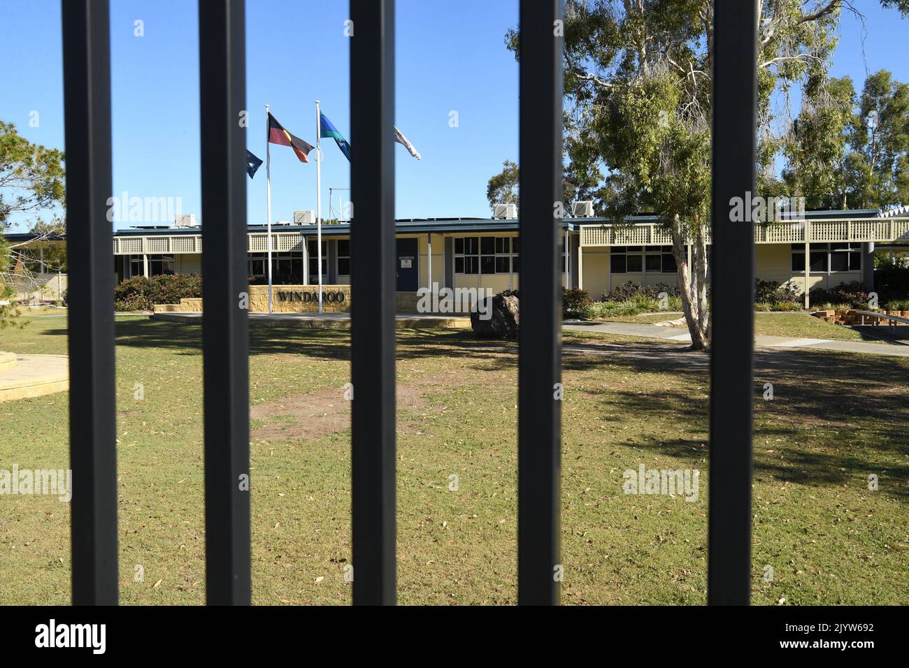 A closed Windaroo State School is seen in Brisbane, Monday, September 6 ...