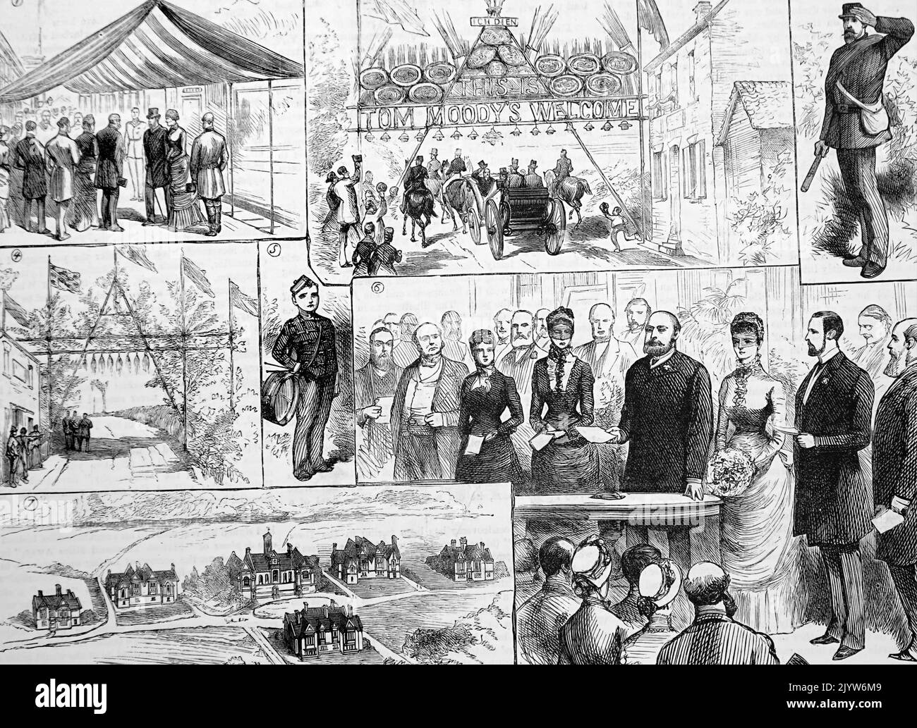 Illustration depicting the little boys' home at Swanley. Dated 19th ...