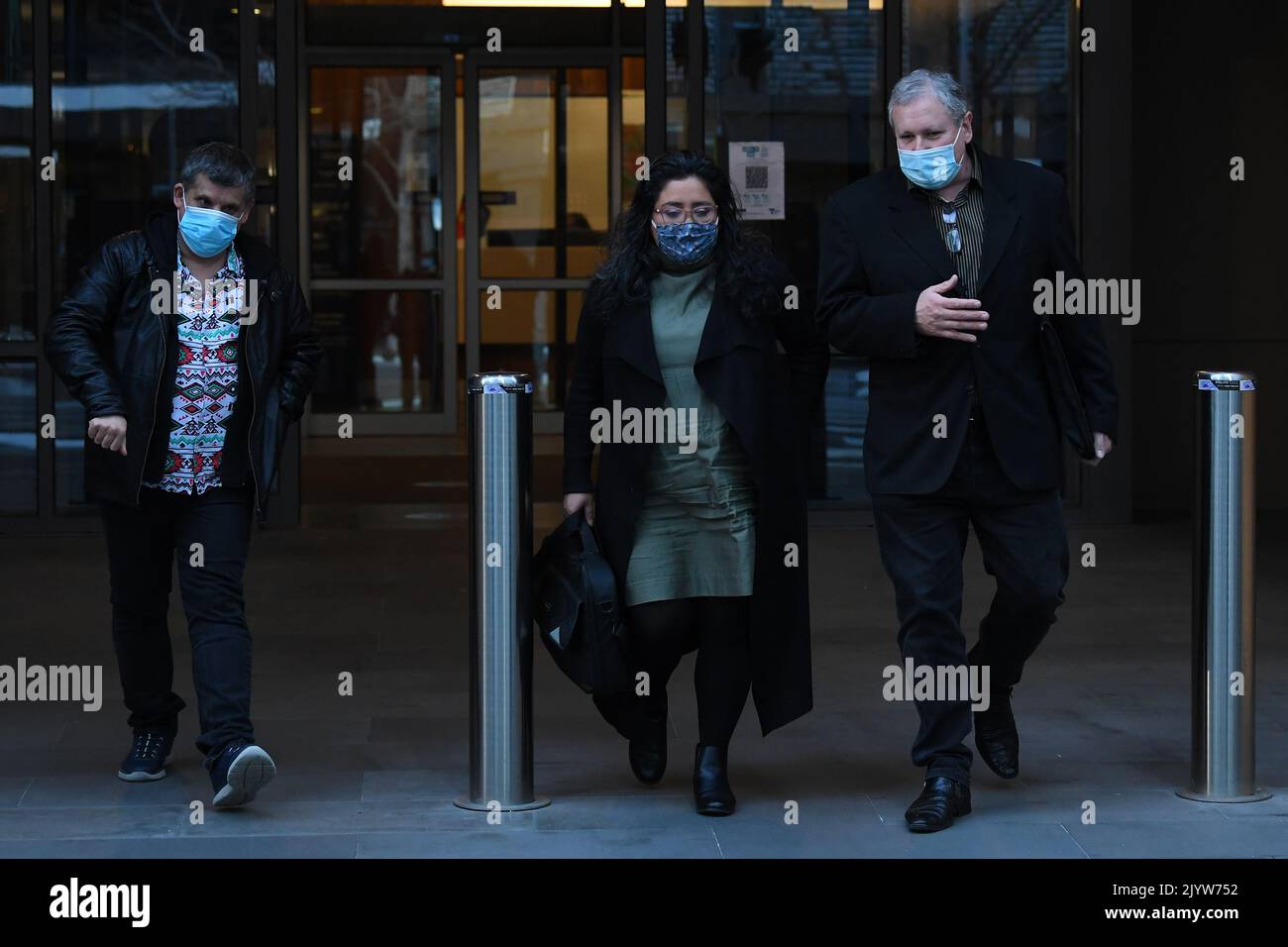 Adam (left) and Mark James (right), sons of Maria James depart from the ...