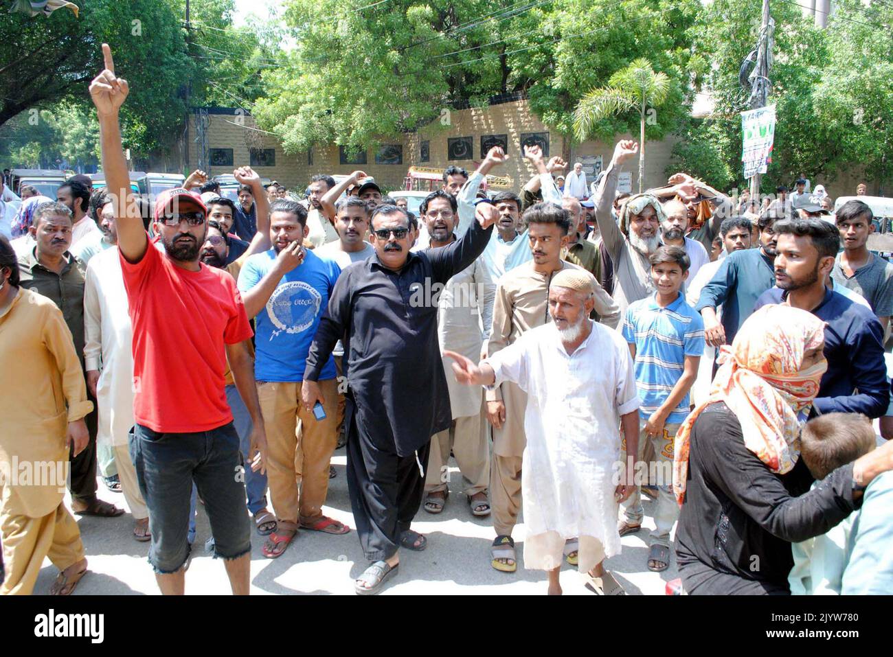 Residents of Paretabad are holding protest demonstration against the ...