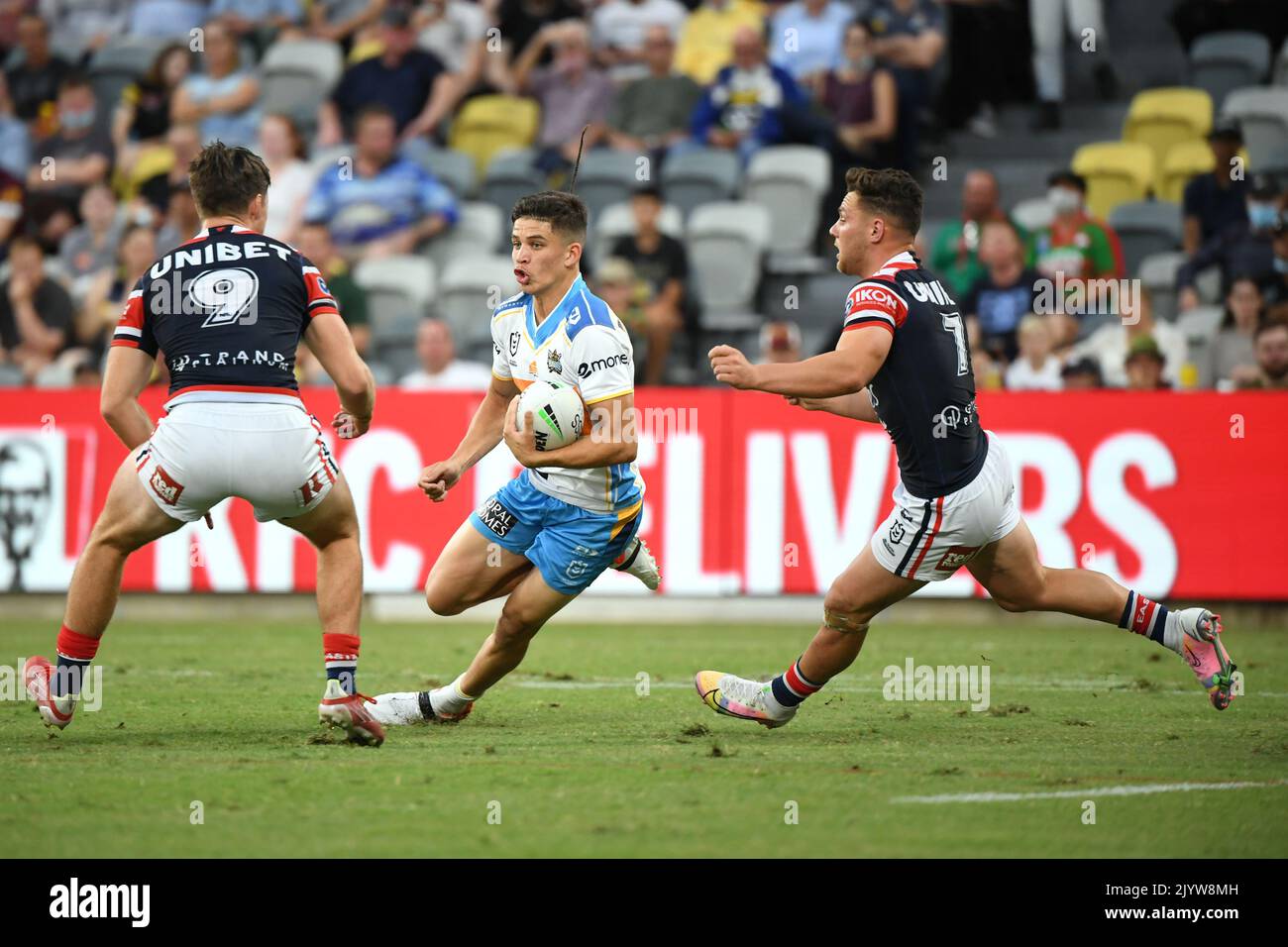 Titans Jayden Campbell in action during the NRL Elimination Final match ...