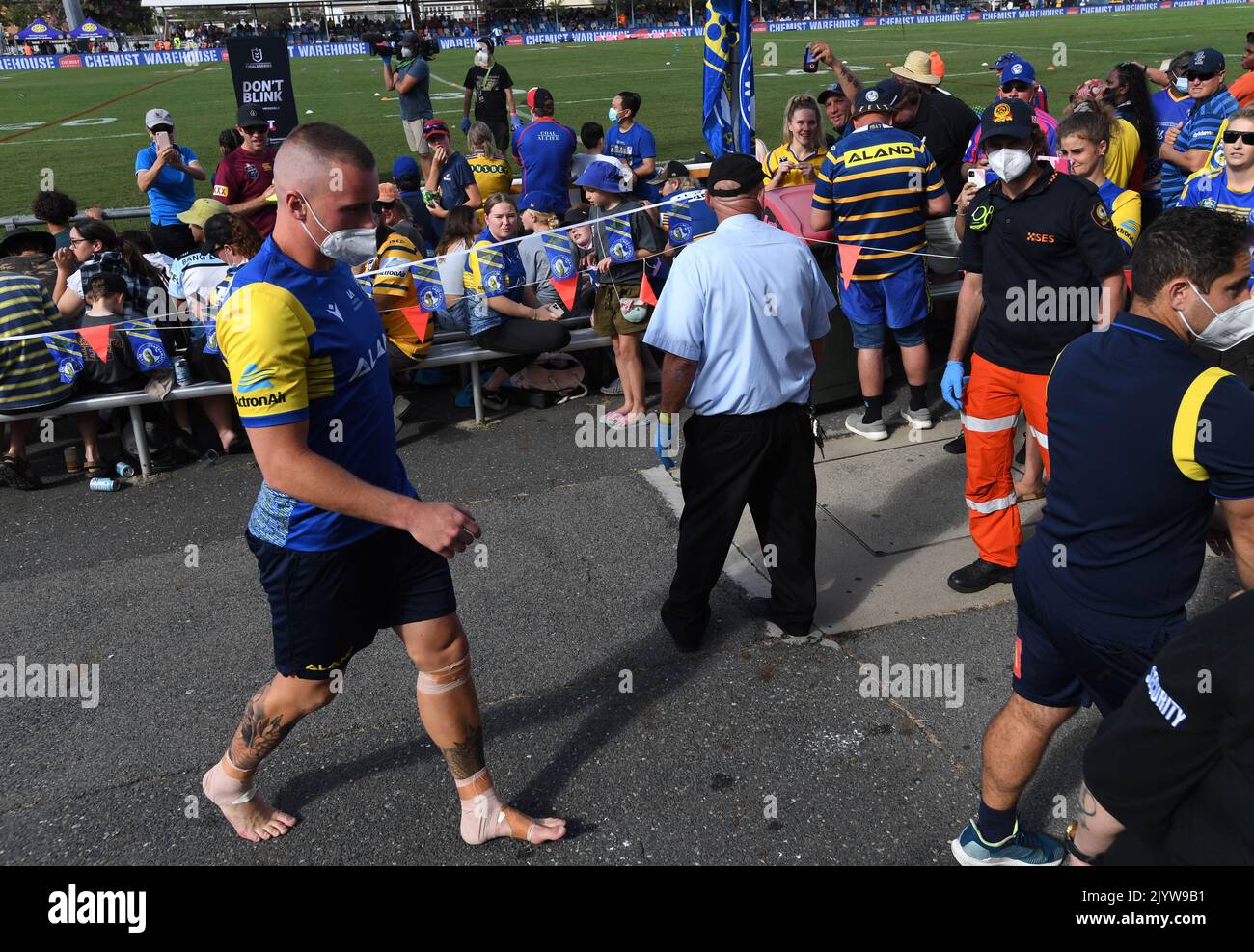 Clinton Gutherson of the Eels is seen before the NRL Elimination Final ...