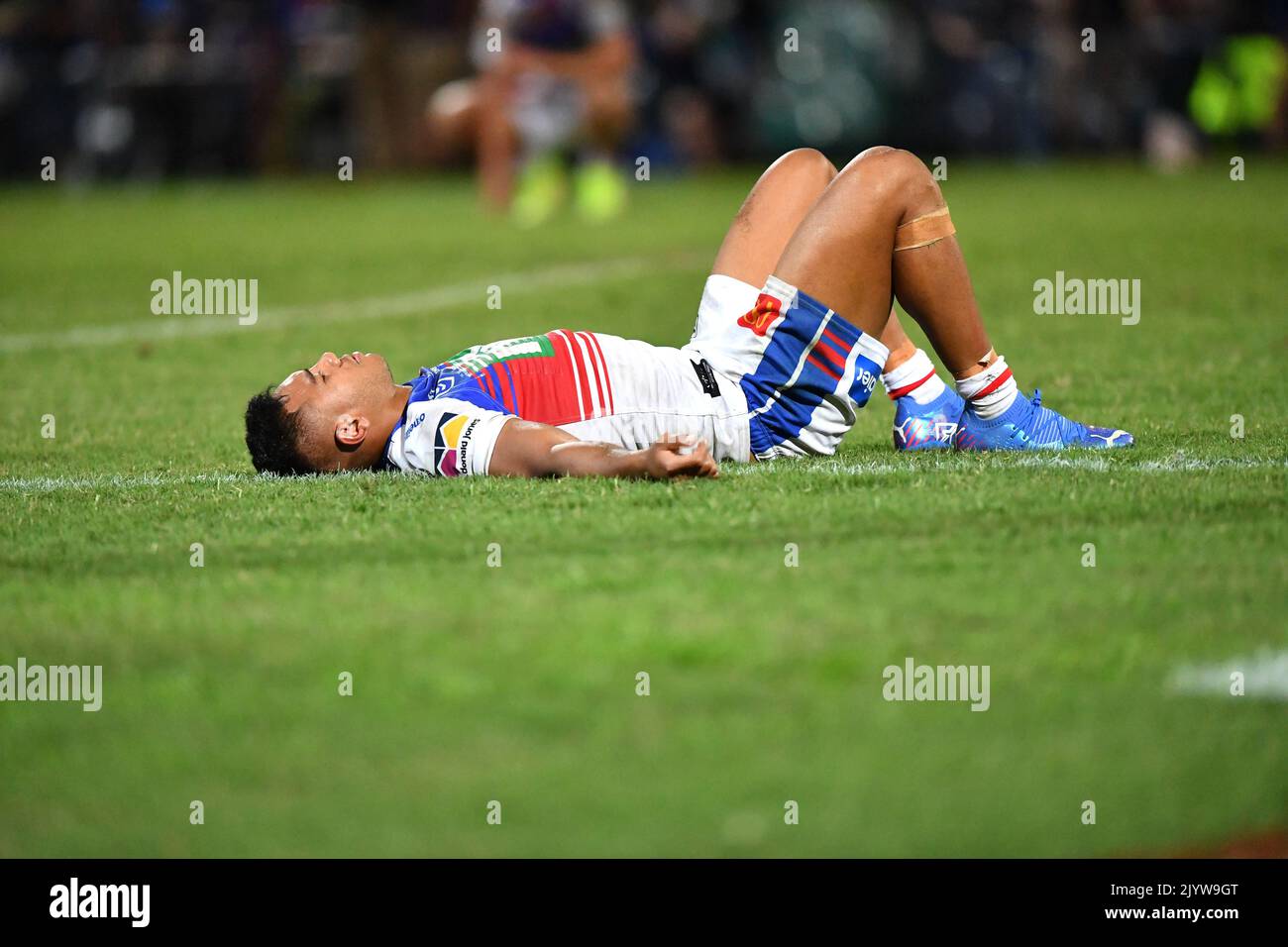 Hymel Hunt of the Knights is seen reacting after losing the NRL ...