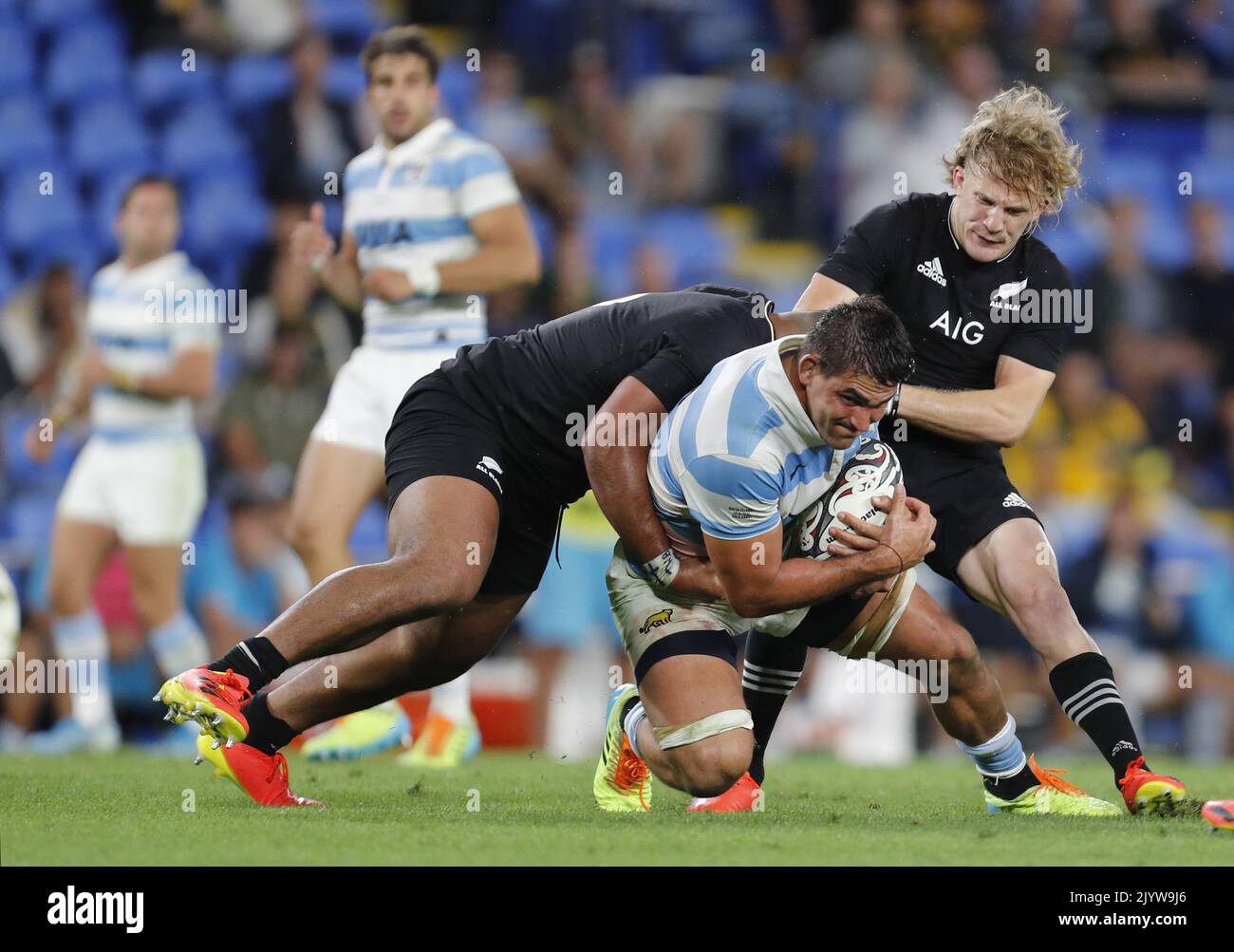 Pablo Matera of Argentina Pumas under pressure against New Zealand All ...