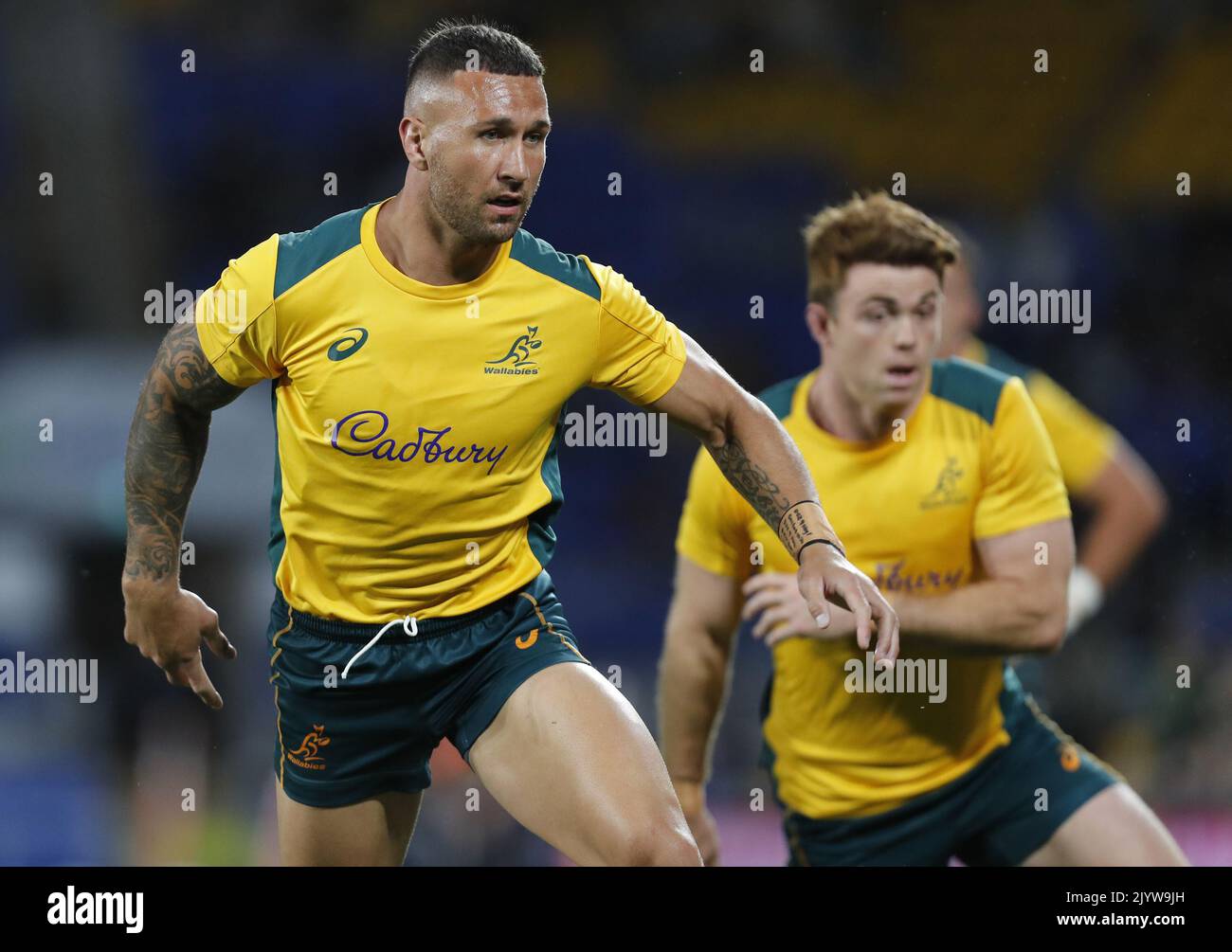 Quade Cooper of Australia Wallabies warms-up ahead of their clash ...