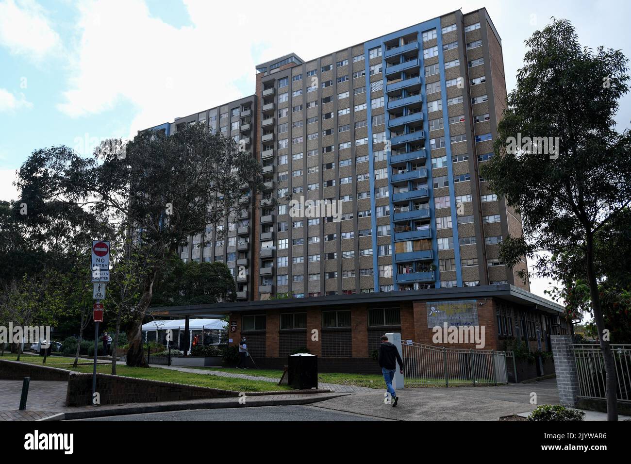 General view of the Kendall social housing tower in the suburb of ...
