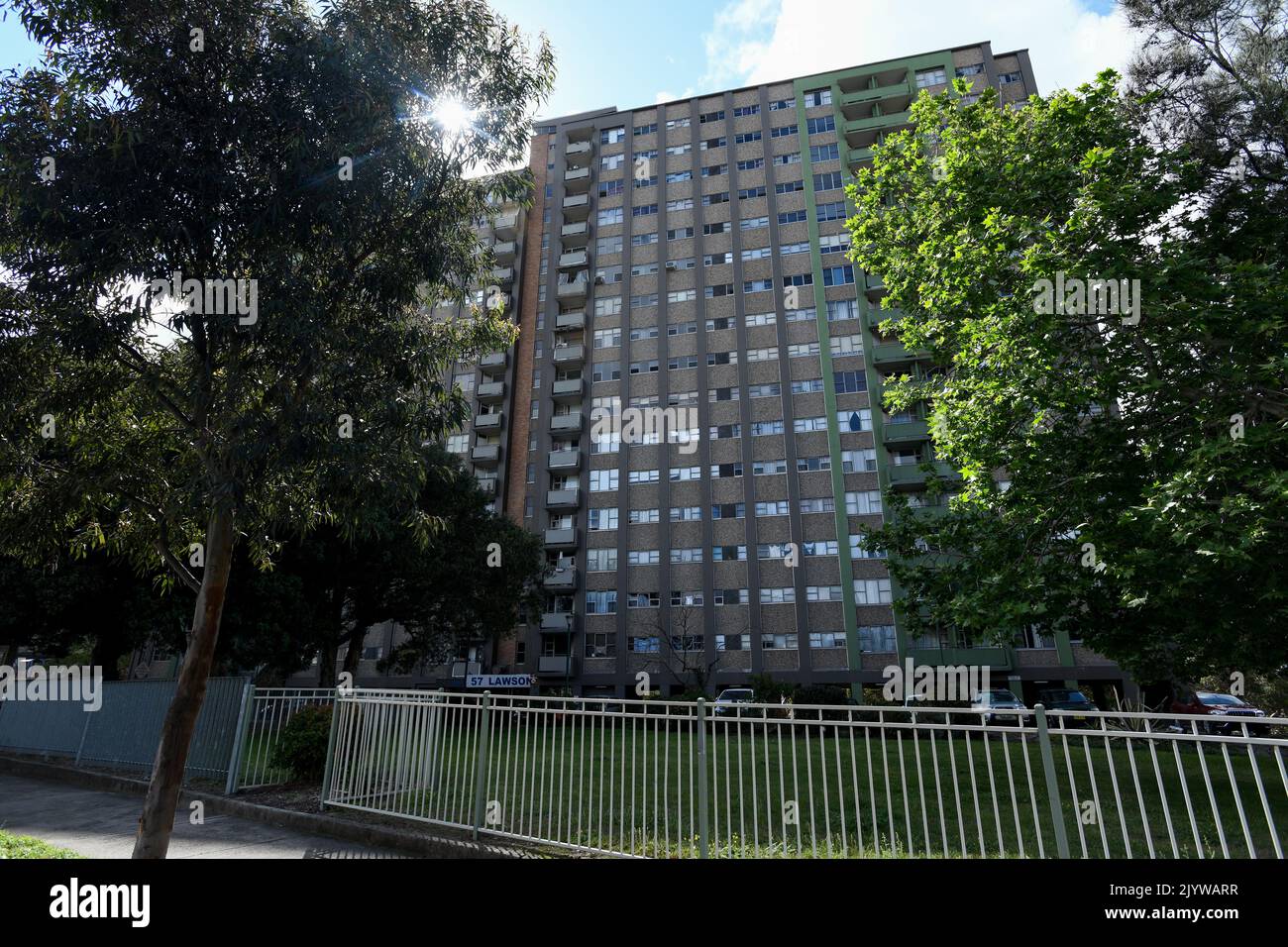 General view of the Lawson social housing tower in the suburb of ...