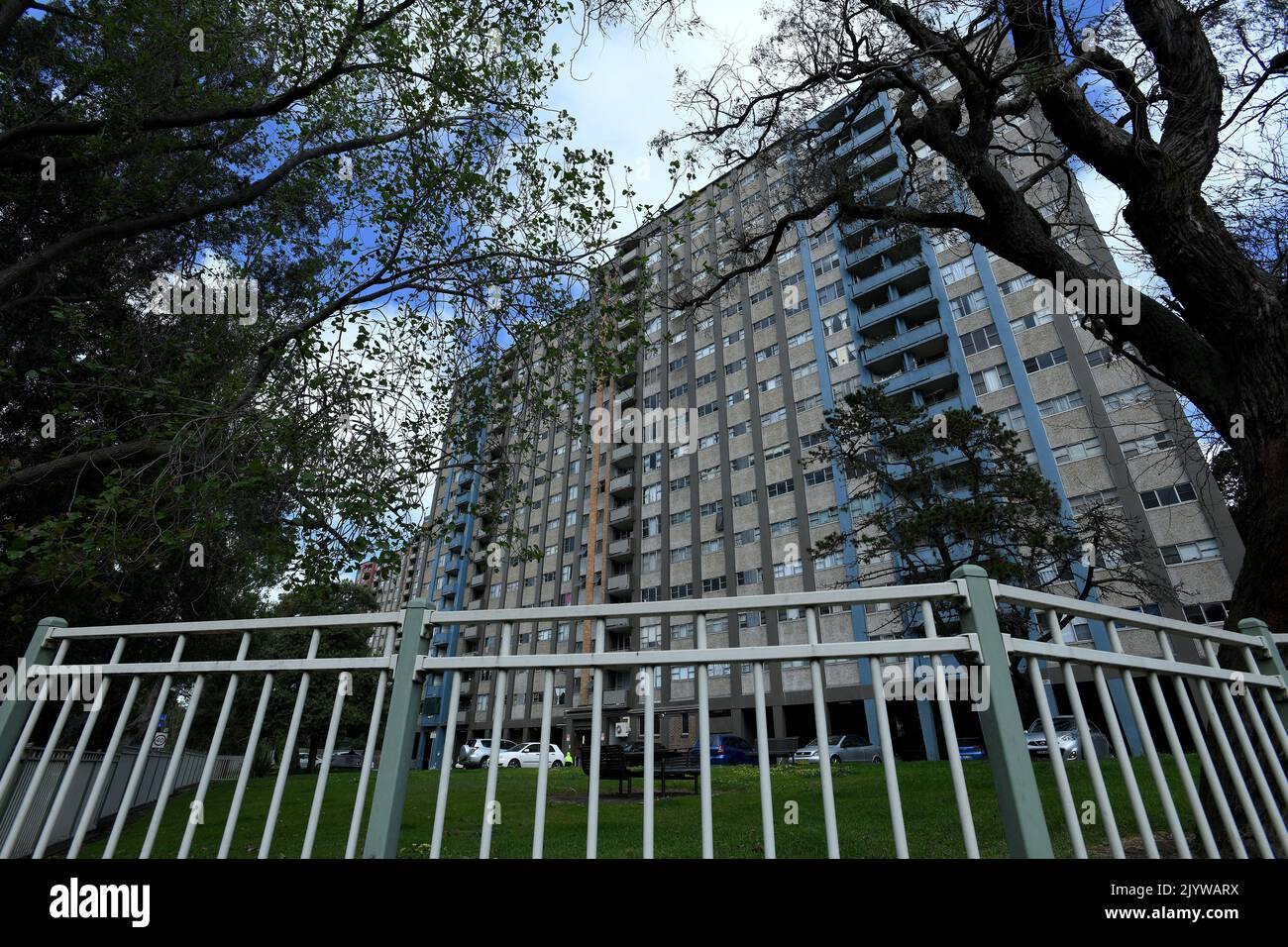 General view of the Kendall social housing tower in the suburb of ...