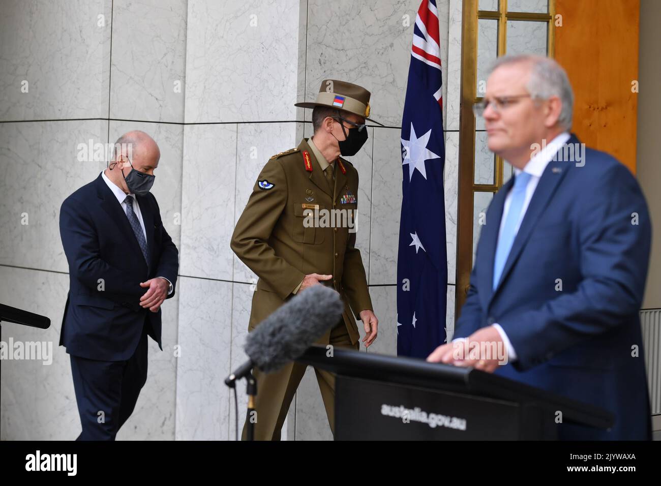 Department of Defence Secretary Greg Moriarty, Chief of the Australian ...