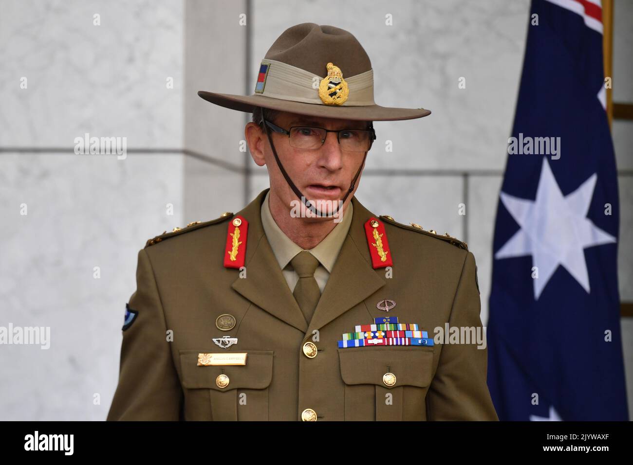 Chief of the Australian Defence Force (ADF) General Angus Campbell at a ...