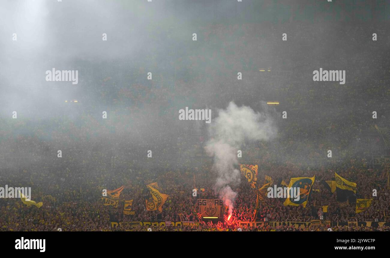 September 6, 2022: . Borussia Dortmund fans during Borrusia Dortmund ...