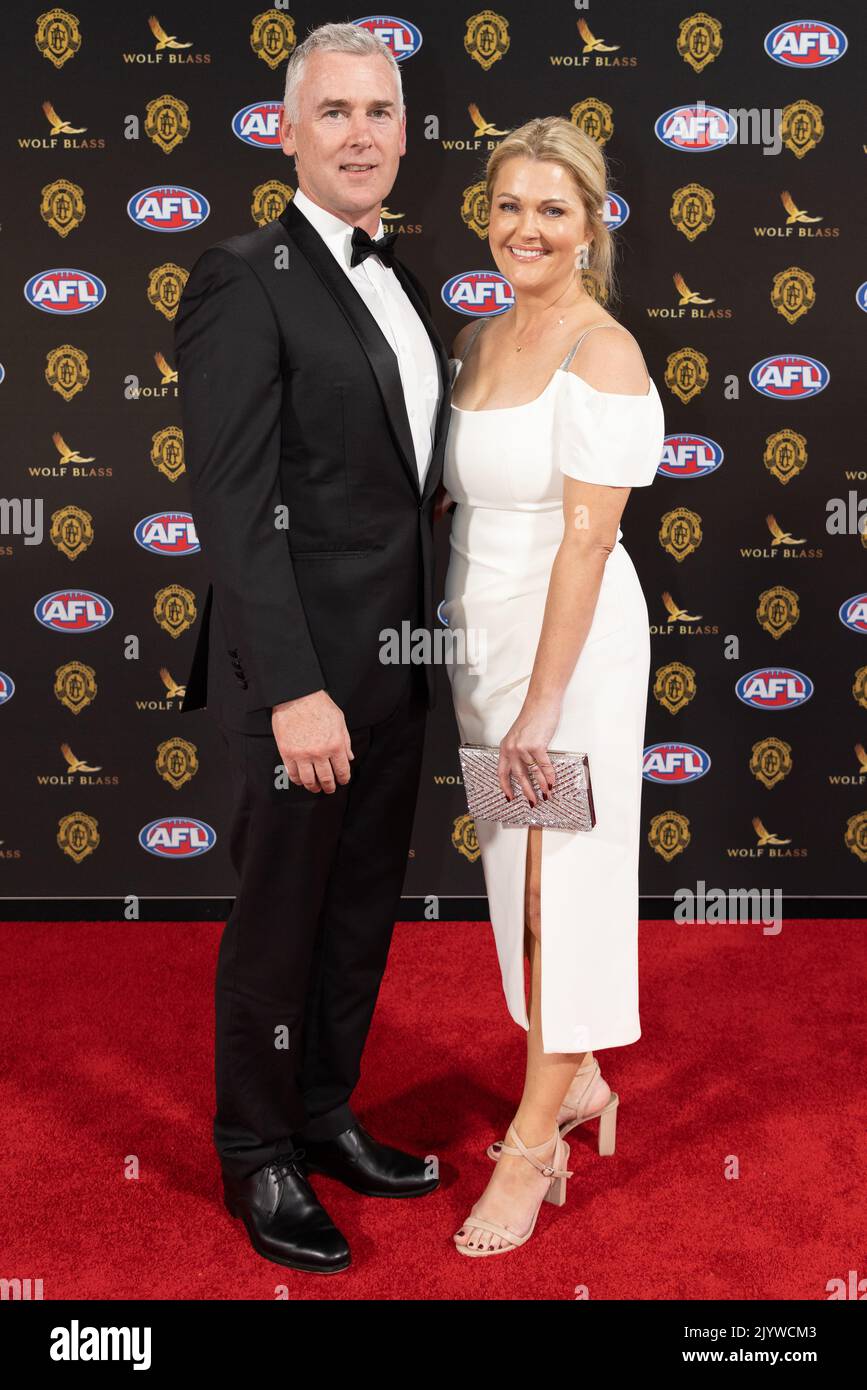 Head Coach of the Eagles, Adam Simpson, and his Wife, Nicky Simpson ...