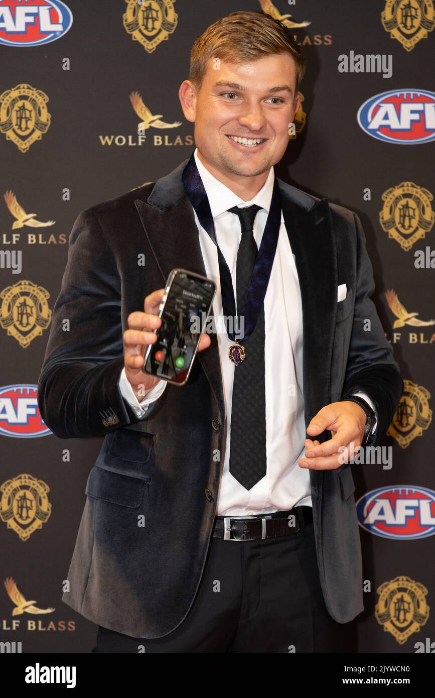 Ollie Wines of the Power poses for a photograph after being announced ...