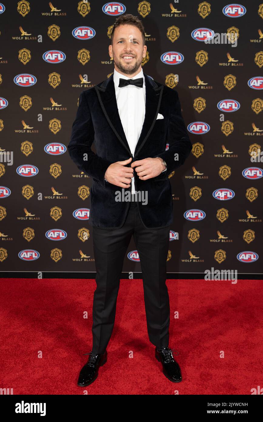 Travis Boak of the Power poses for a photo at the 2021 Brownlow Medal ...