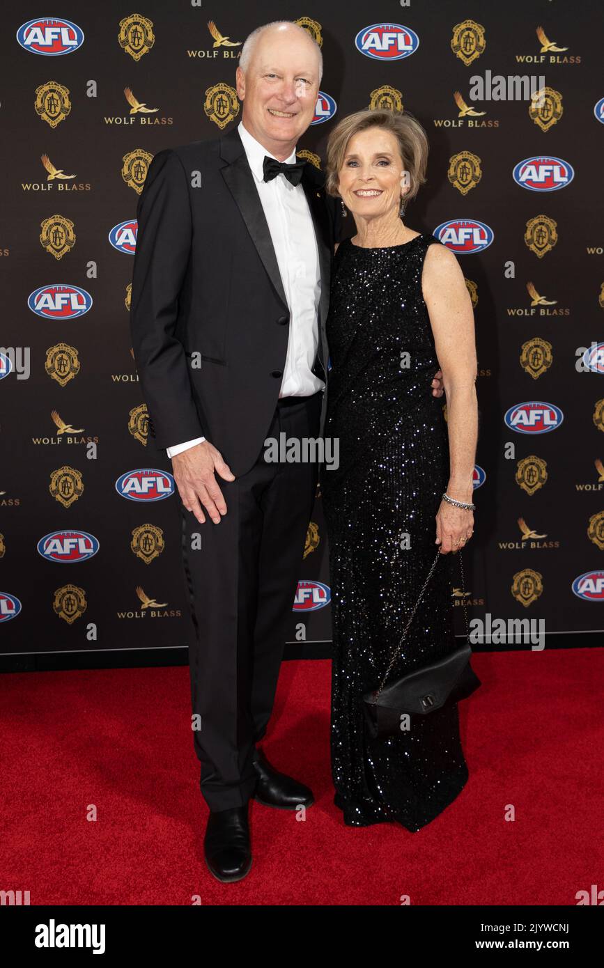 Chairman of the AFL Commission, Richard Goyder and his Wife Janine ...