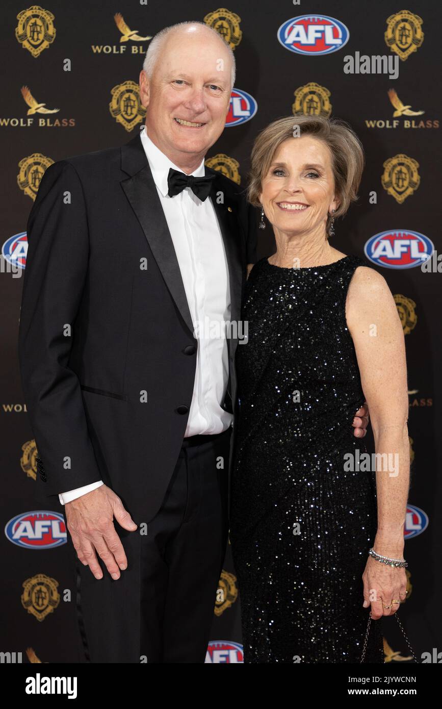 Chairman of the AFL Commission, Richard Goyder and his Wife Janine ...
