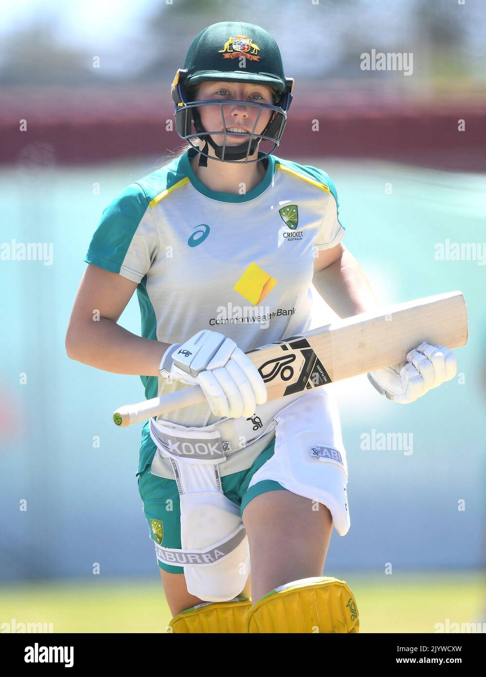 Darcie Brown is seen during an Australian Women's Cricket Team training ...