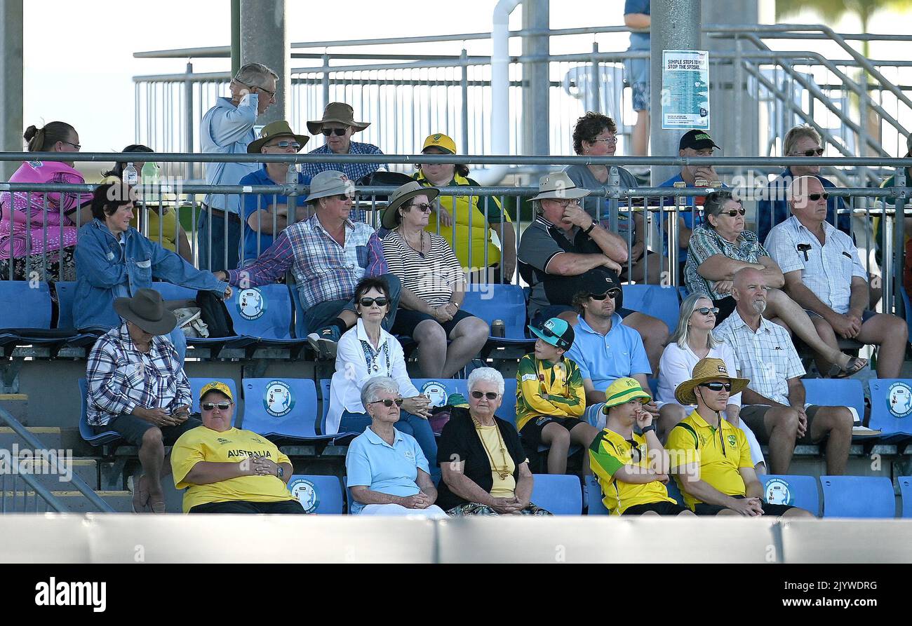 Spectators are seen during the Women’s First One Day International (ODI ...