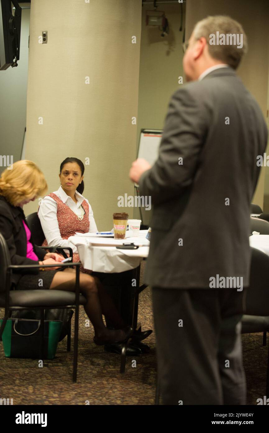 Senior Executive Service (SES) staff meeting, HUD headquarters Stock ...