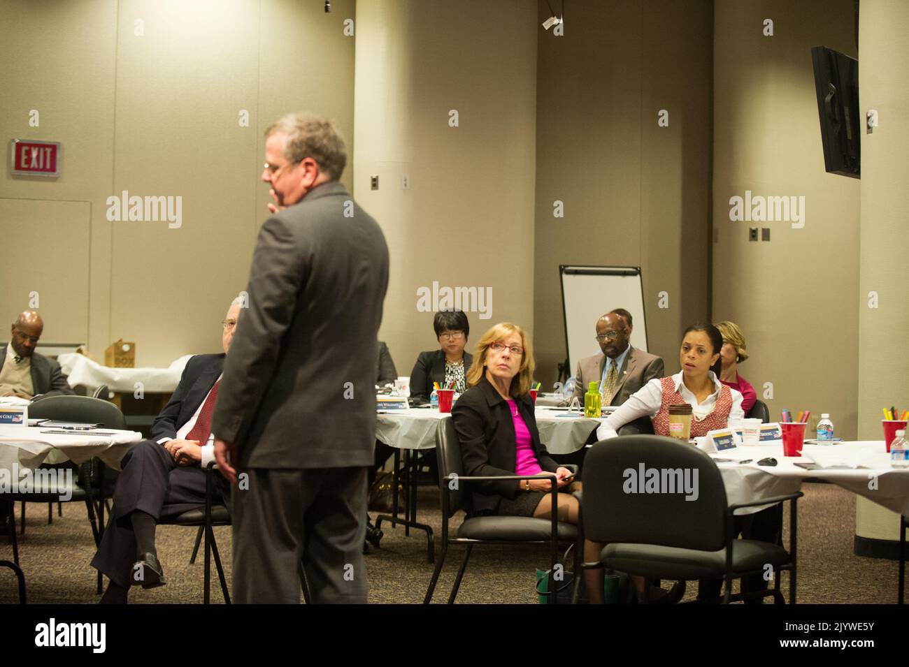 Senior Executive Service (SES) staff meeting, HUD headquarters Stock ...