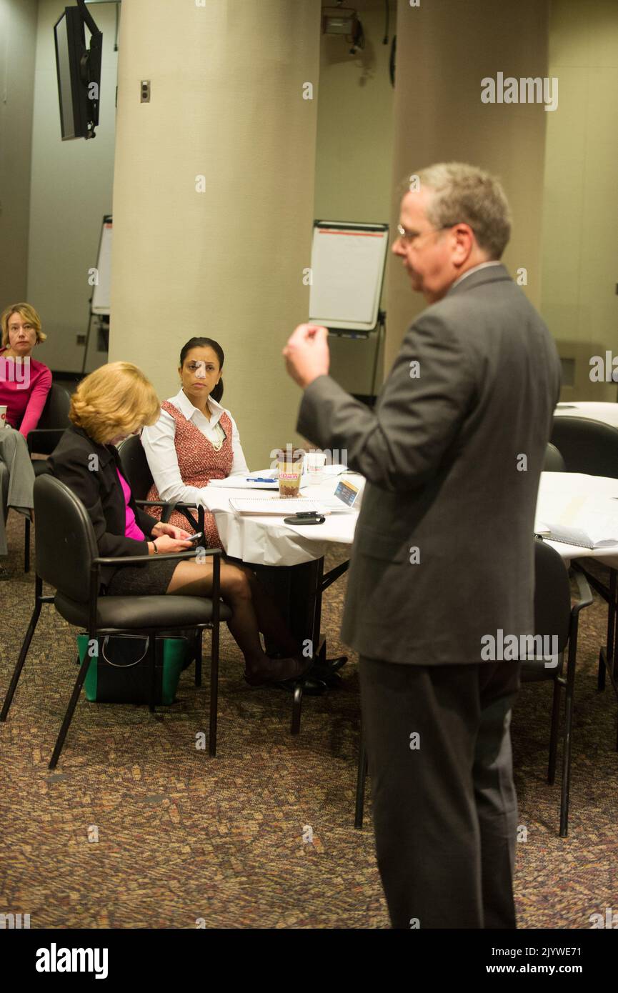 Senior Executive Service (SES) staff meeting, HUD headquarters Stock ...