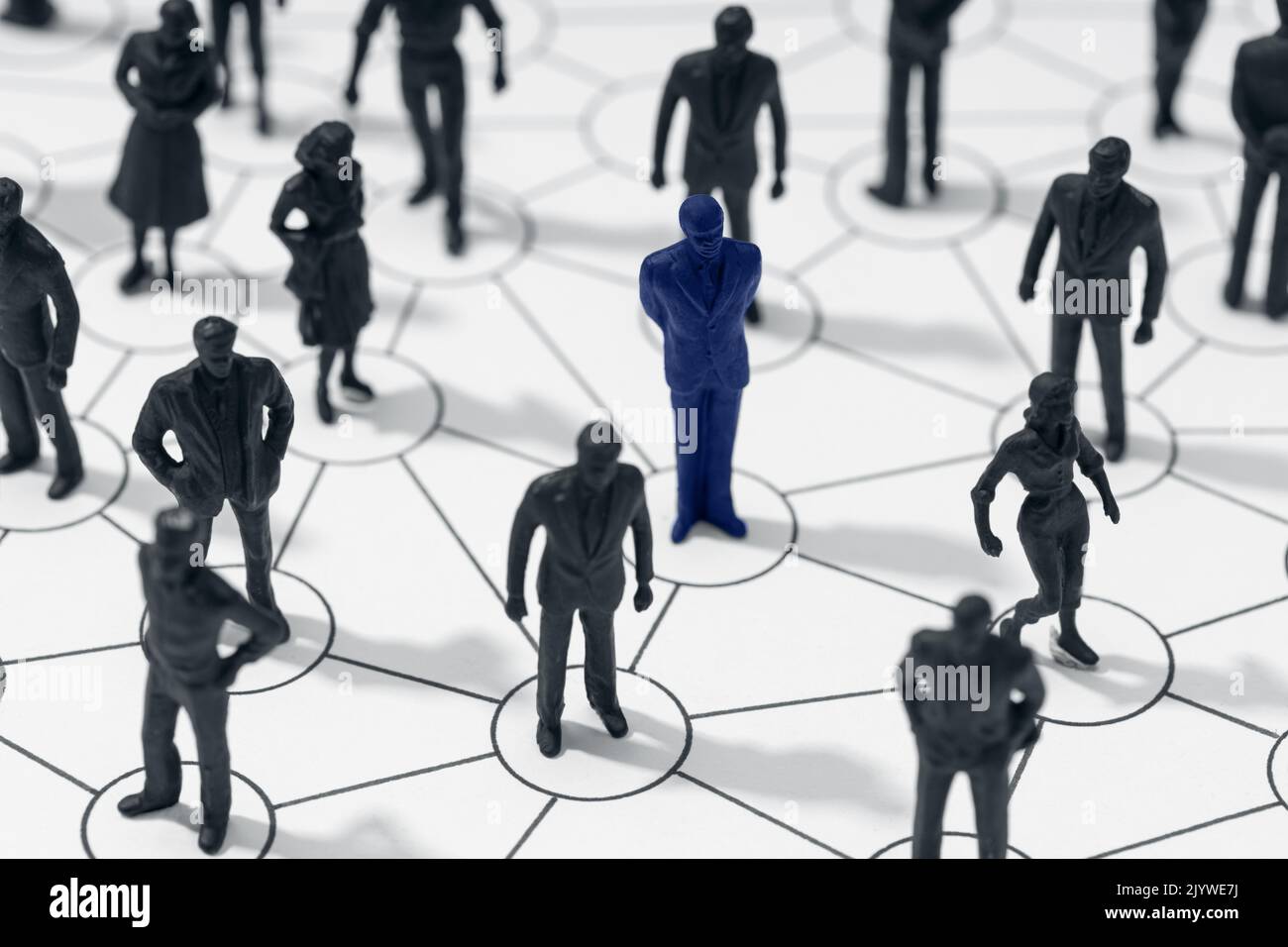 Social Network of Linked People. Group of people. Communication ...