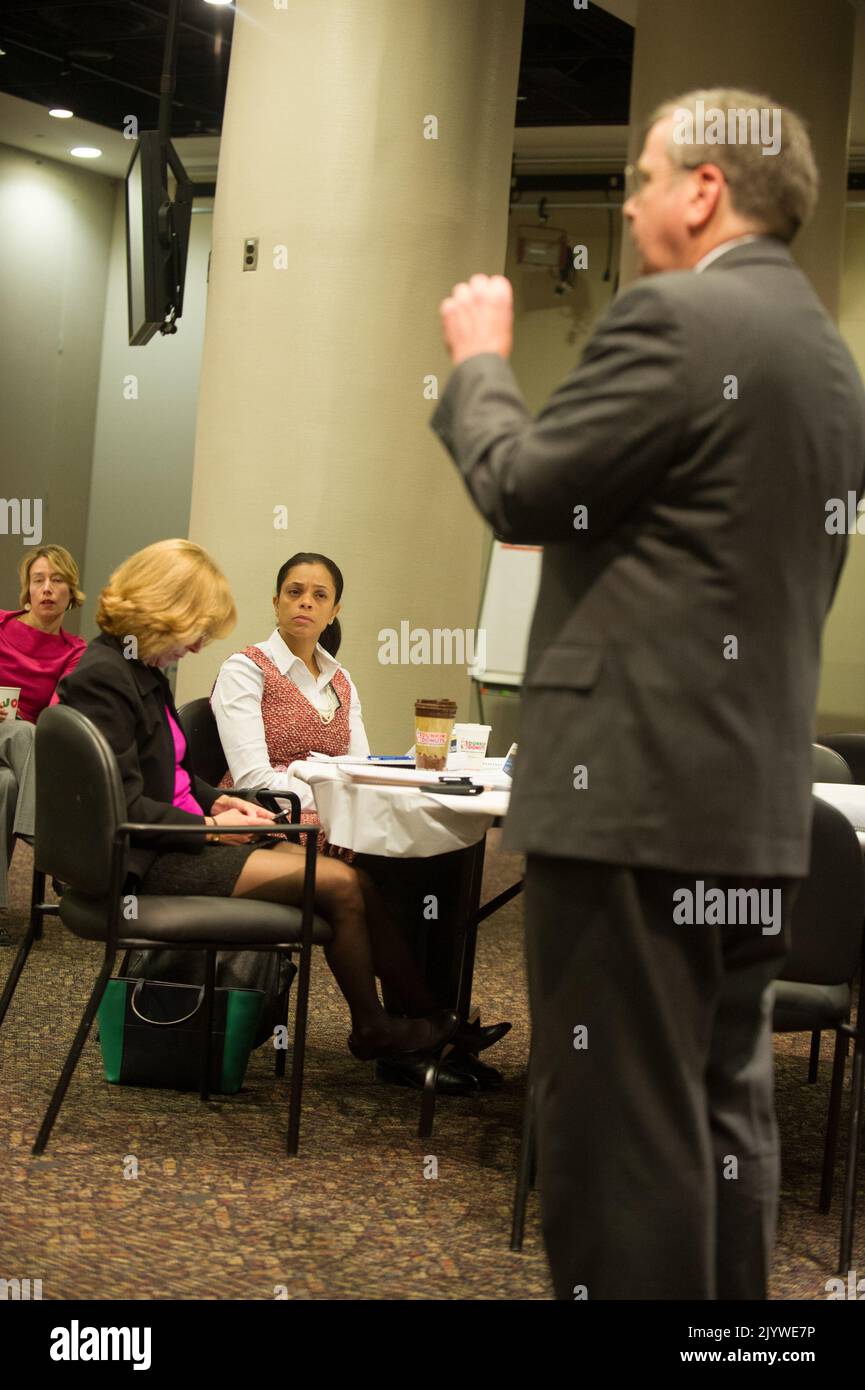 Senior Executive Service (SES) staff meeting, HUD headquarters Stock ...