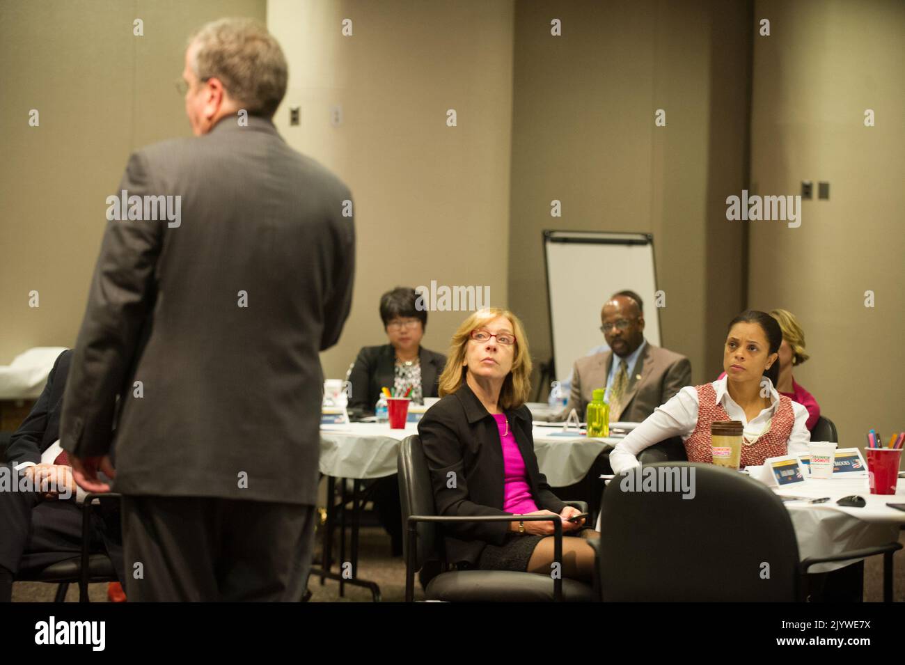 Senior Executive Service (SES) staff meeting, HUD headquarters Stock ...