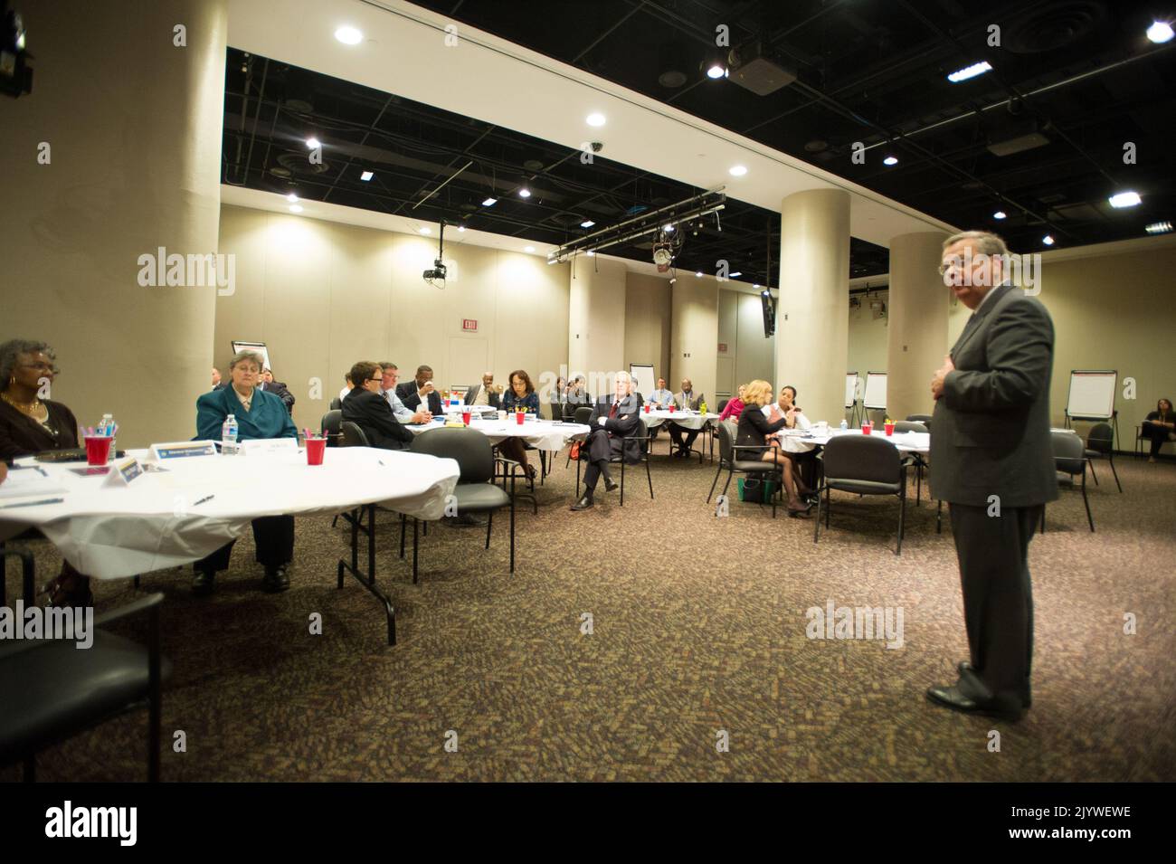 Senior Executive Service (SES) staff meeting, HUD headquarters Stock ...