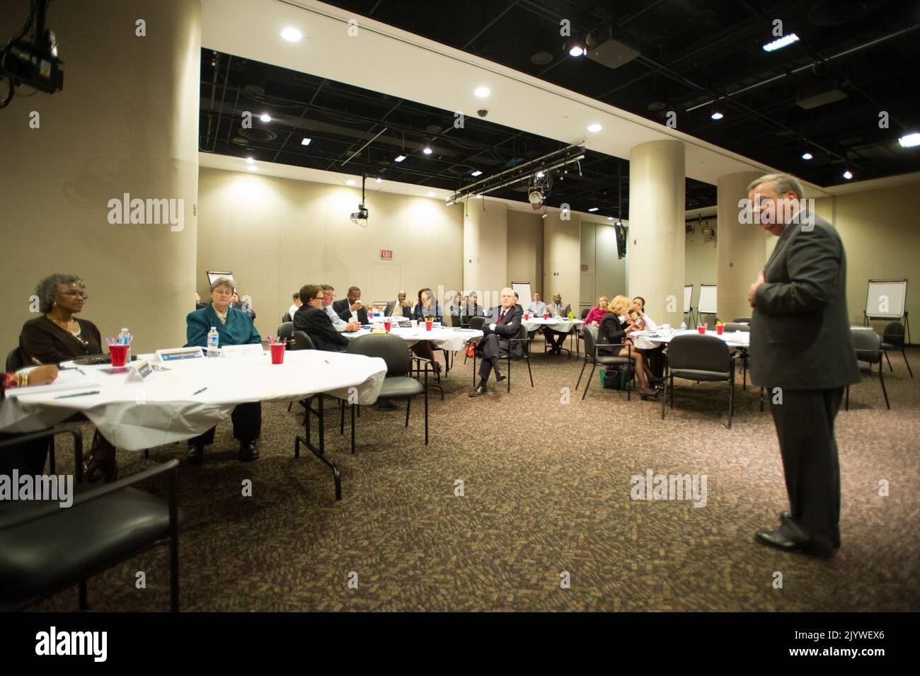 Senior Executive Service (SES) staff meeting, HUD headquarters Stock ...