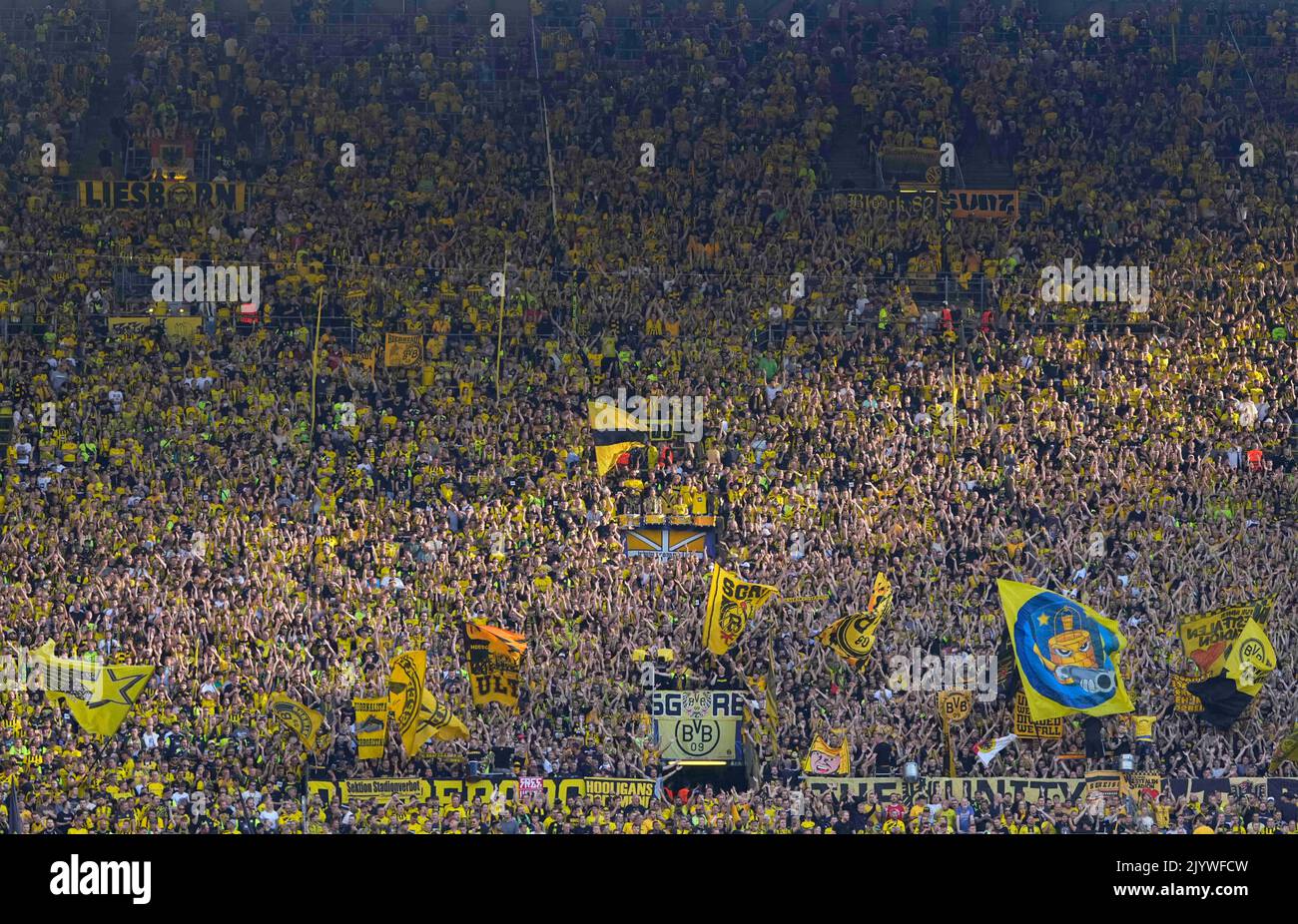 September 6, 2022: . Borussia Dortmund fans during Borrusia Dortmund ...