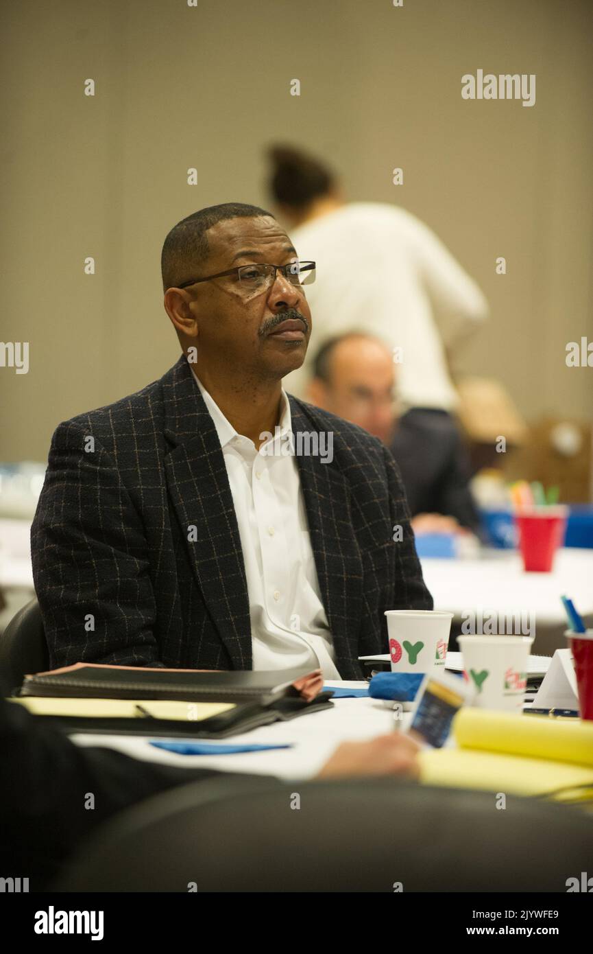 Senior Executive Service (SES) staff meeting, HUD headquarters Stock ...