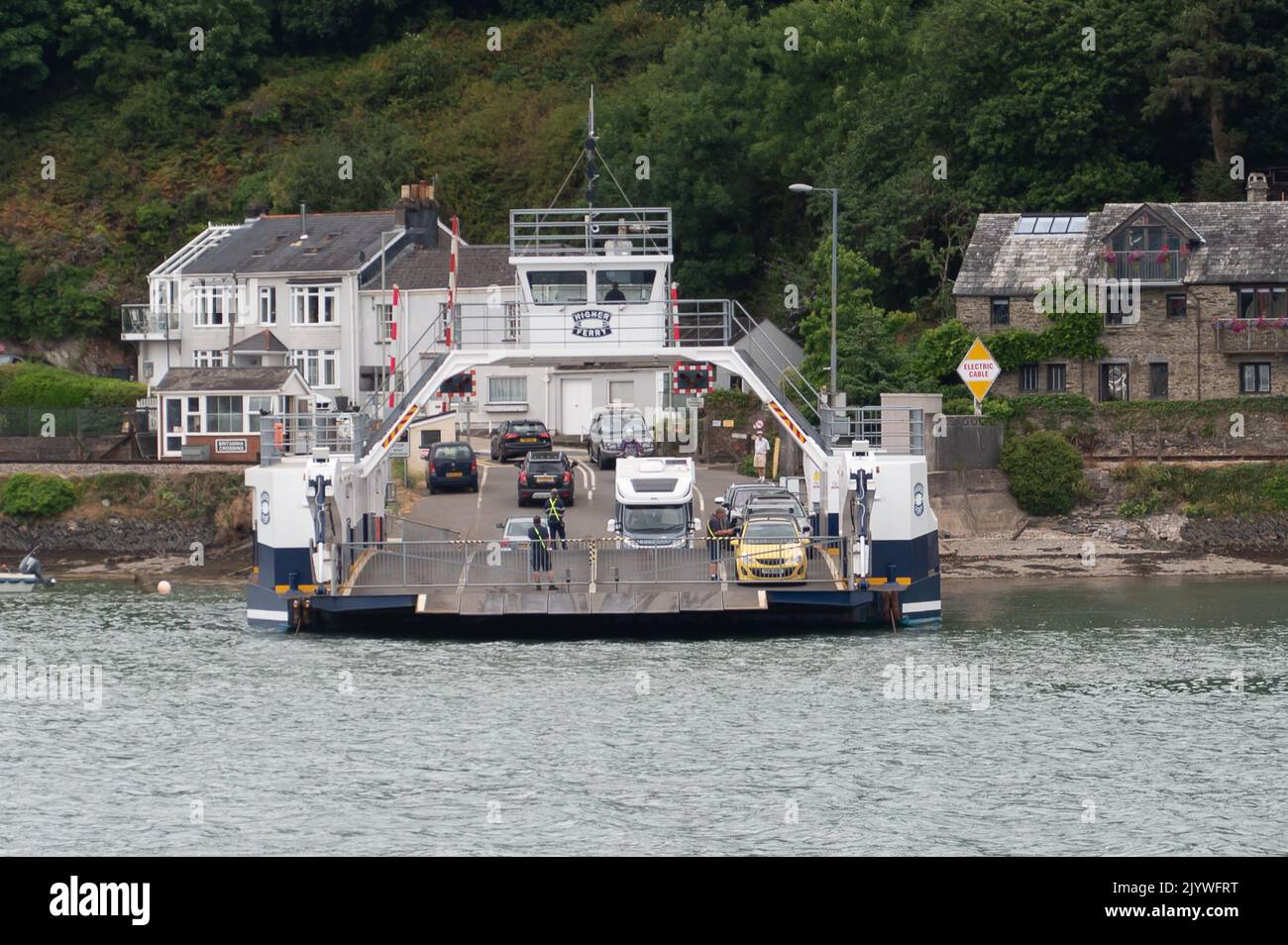 Dartmouth, Devon, UK. 25th July, 2022. The Dartmouth Higher Ferry, also ...