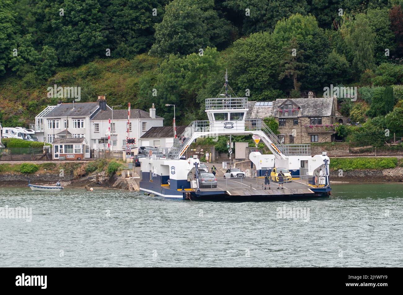 Dartmouth, Devon, UK. 25th July, 2022. The Dartmouth Higher Ferry, also ...