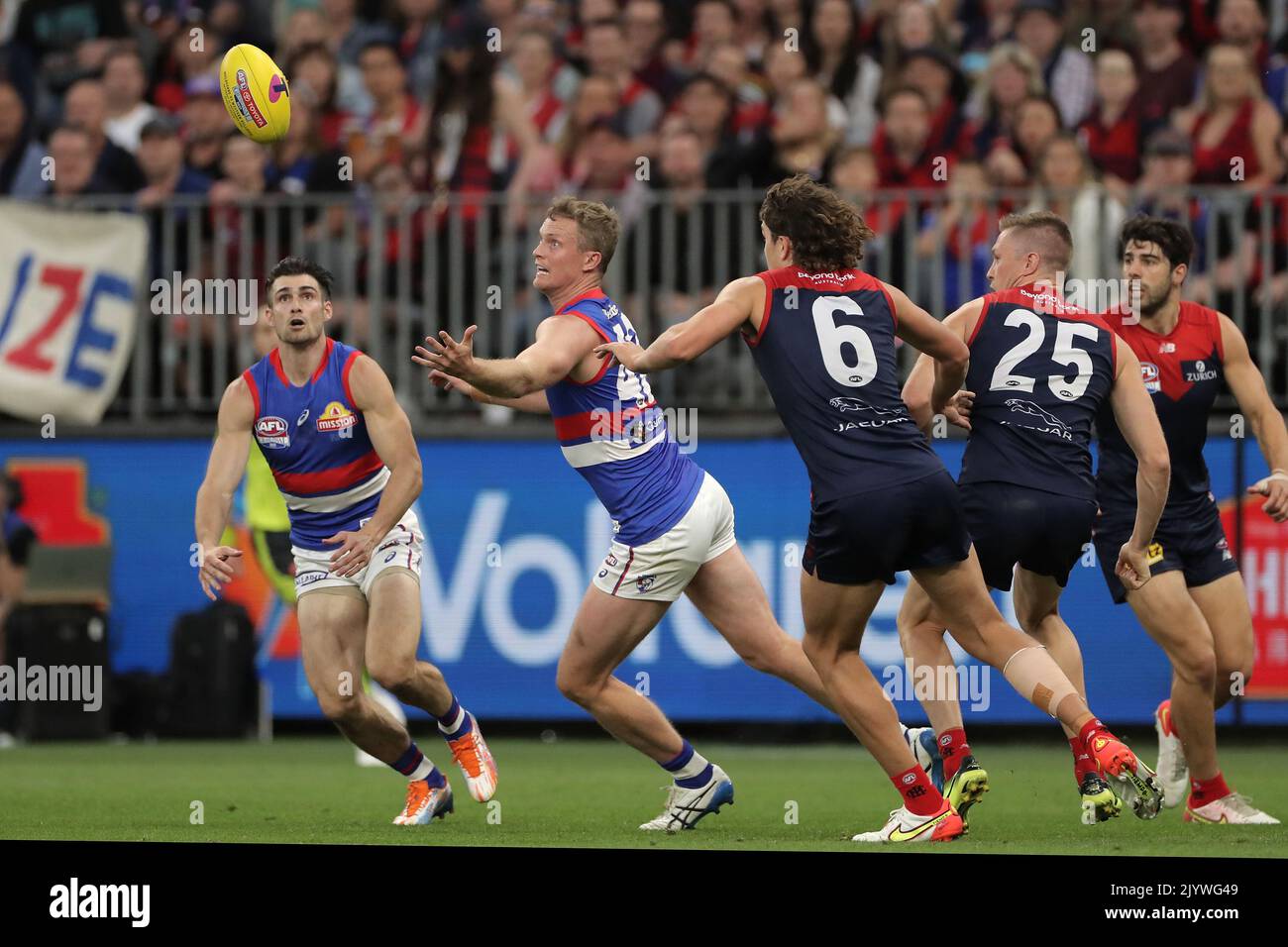 Alex Keath of the Bulldogs in action during the AFL Grand Final match ...