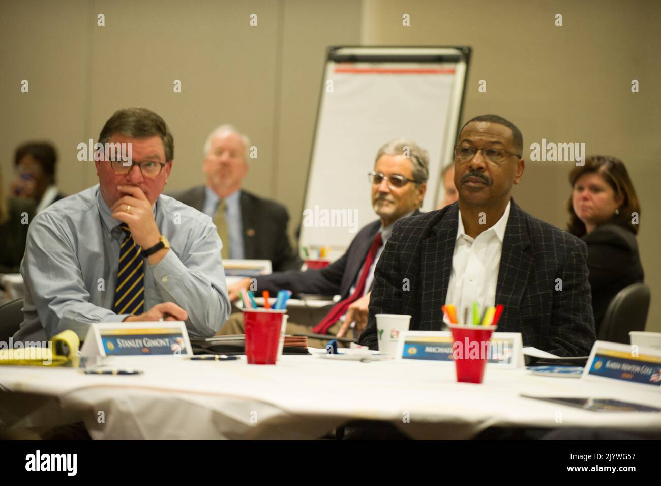 Senior Executive Service (SES) staff meeting, HUD headquarters Stock ...