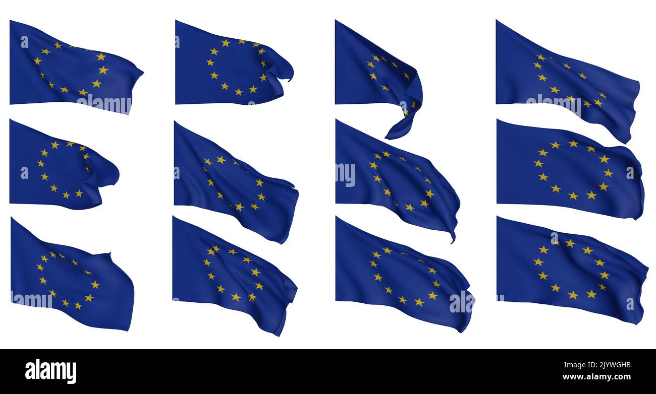 Europe flag, Europe flags collection, Flags of different shaped 12 flag ...