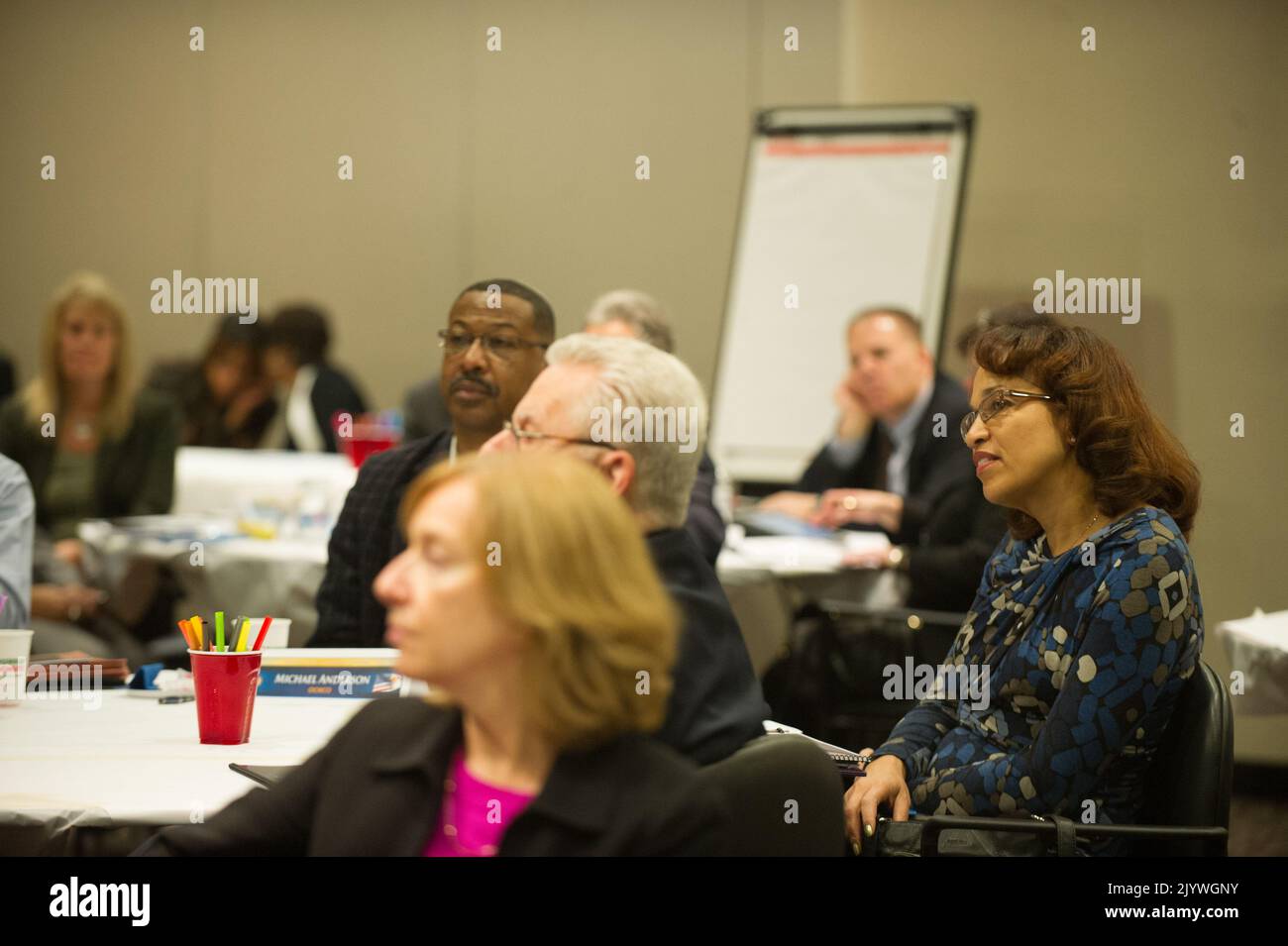 Senior Executive Service (SES) staff meeting, HUD headquarters Stock ...