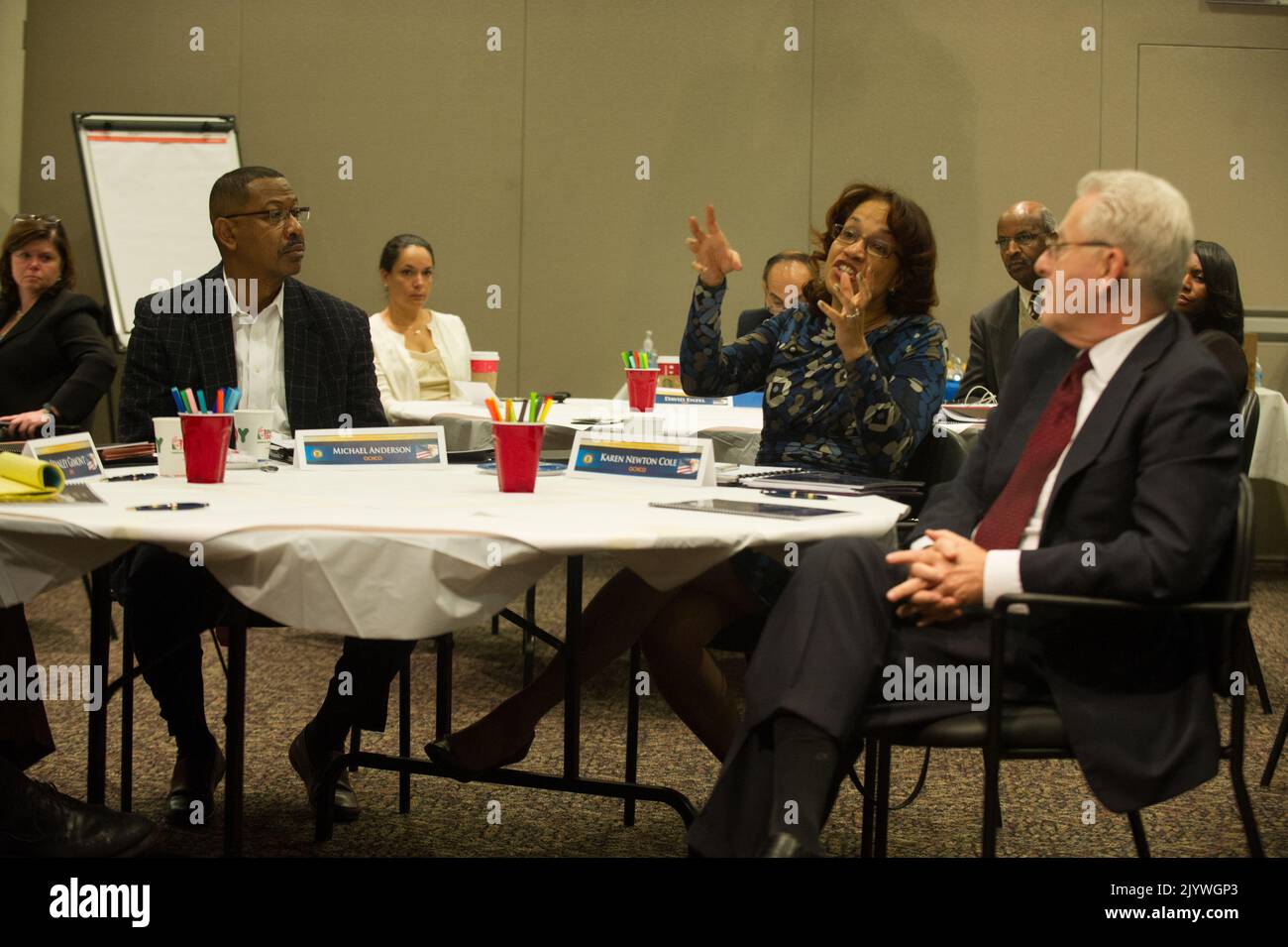 Senior Executive Service (SES) staff meeting, HUD headquarters Stock ...