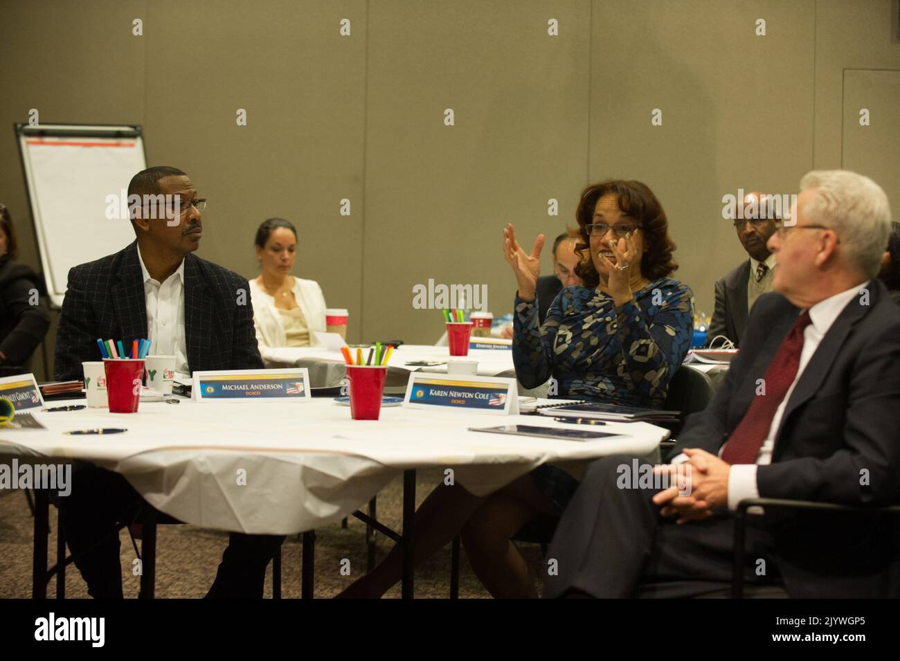 Senior Executive Service (SES) staff meeting, HUD headquarters Stock ...