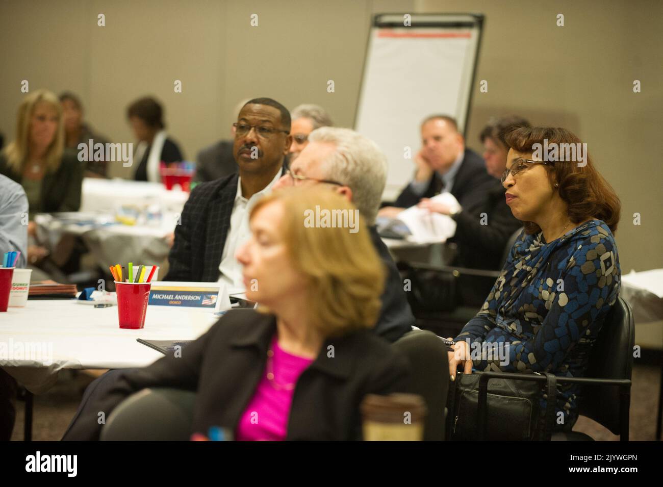 Senior Executive Service (SES) staff meeting, HUD headquarters Stock ...