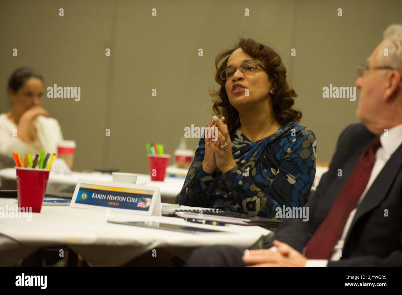 Senior Executive Service (SES) staff meeting, HUD headquarters Stock ...
